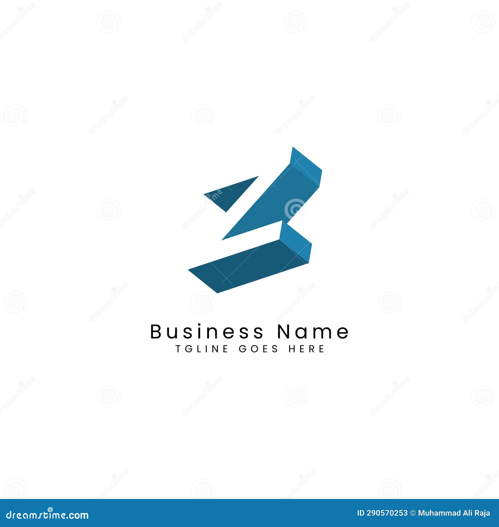 Simple Z Letter Logo in 3d Design. Creative Vector Illustration ...