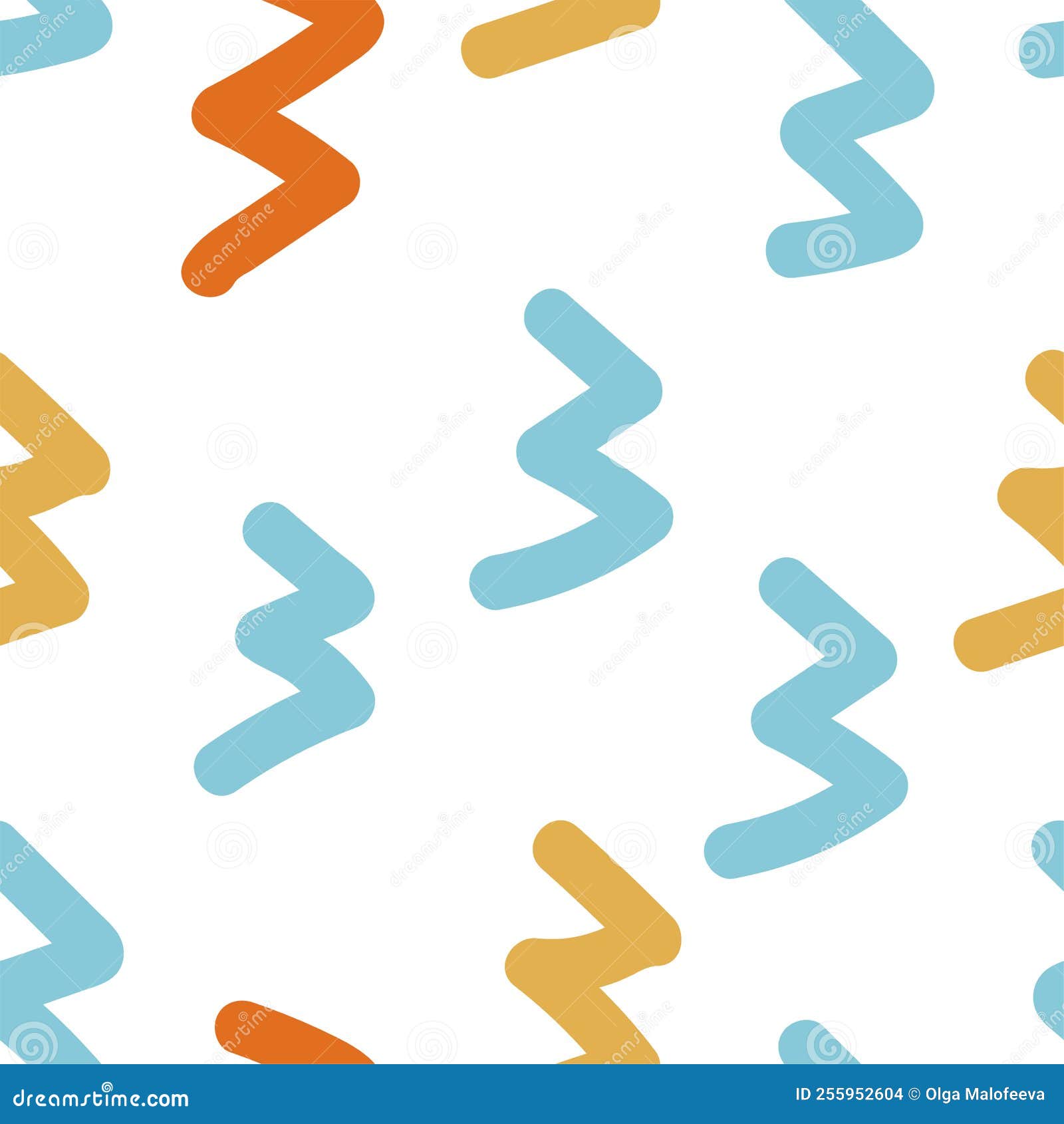 Simple Zigzag Lines Naive Seamless Vector Pattern Stock Vector ...