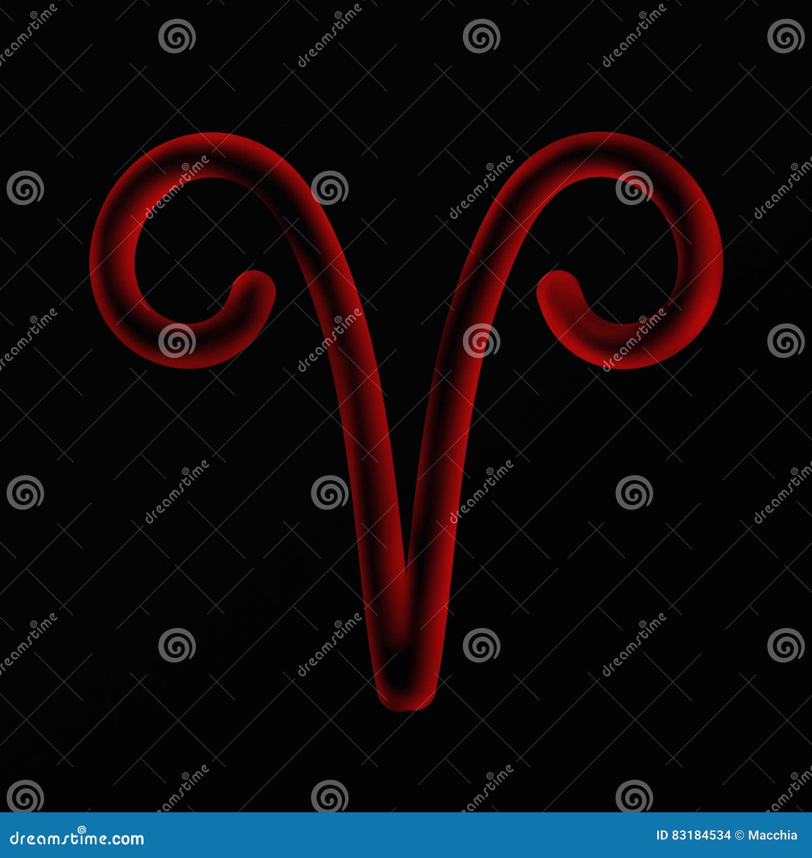 Simple zodiac sign - Aries stock illustration. Illustration of aries ...