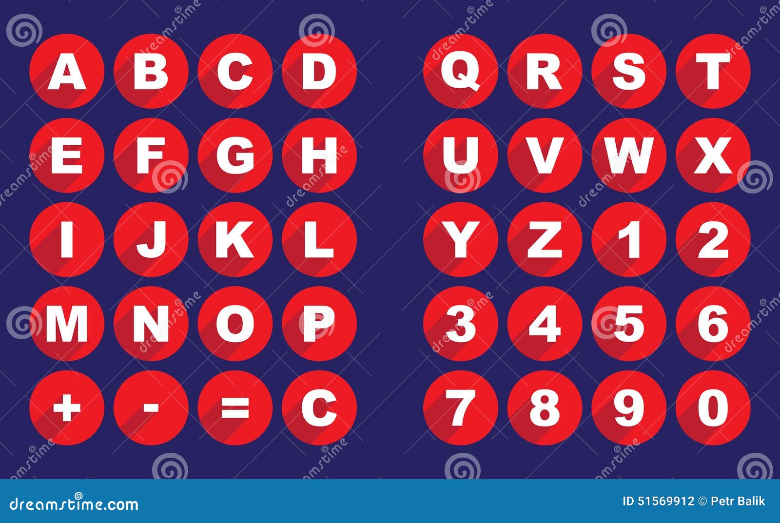 Simplement Lettres Et Nombres D'alphabet Illustration Stock ...