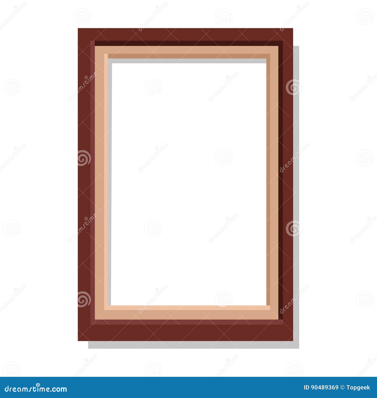 SimpleRectangular Frame Isolated Illustration Stock Vector ...