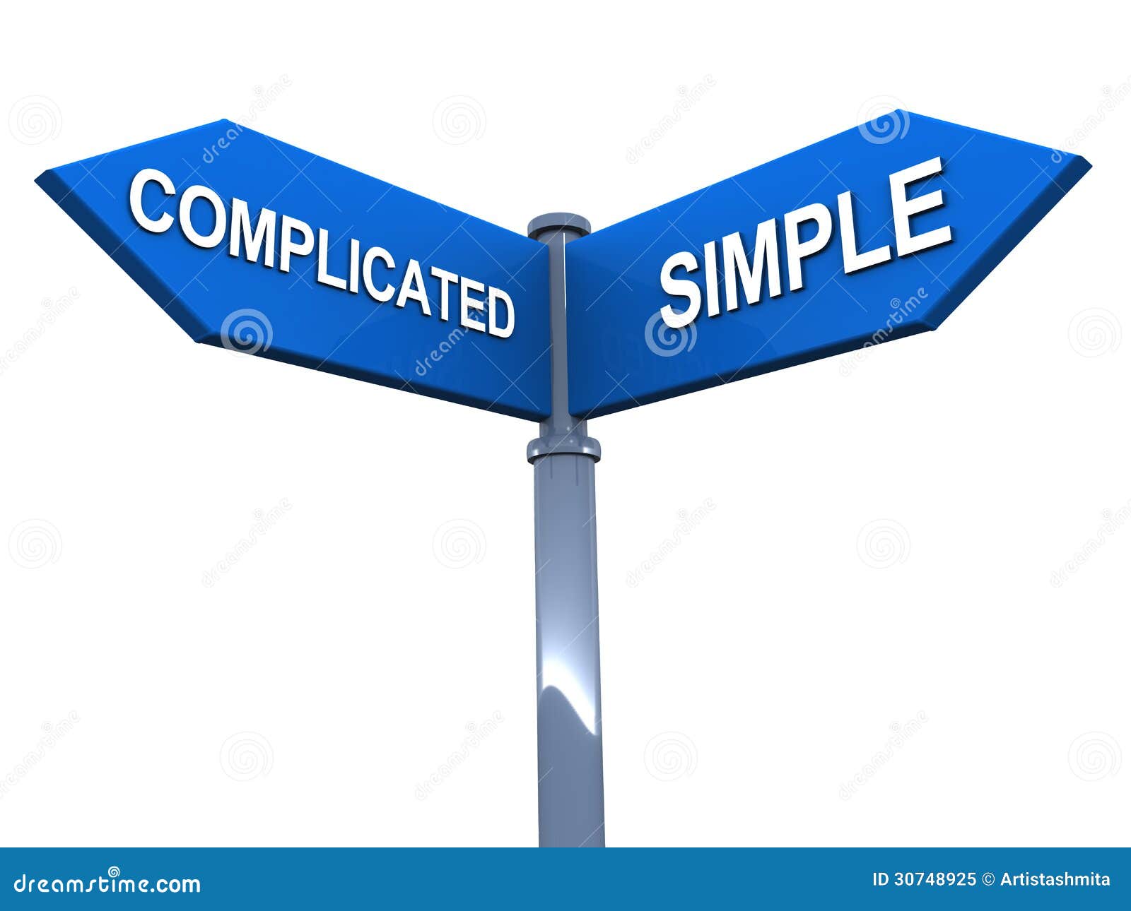 Simples contra complicado ilustração stock. Ilustração de complexo ...