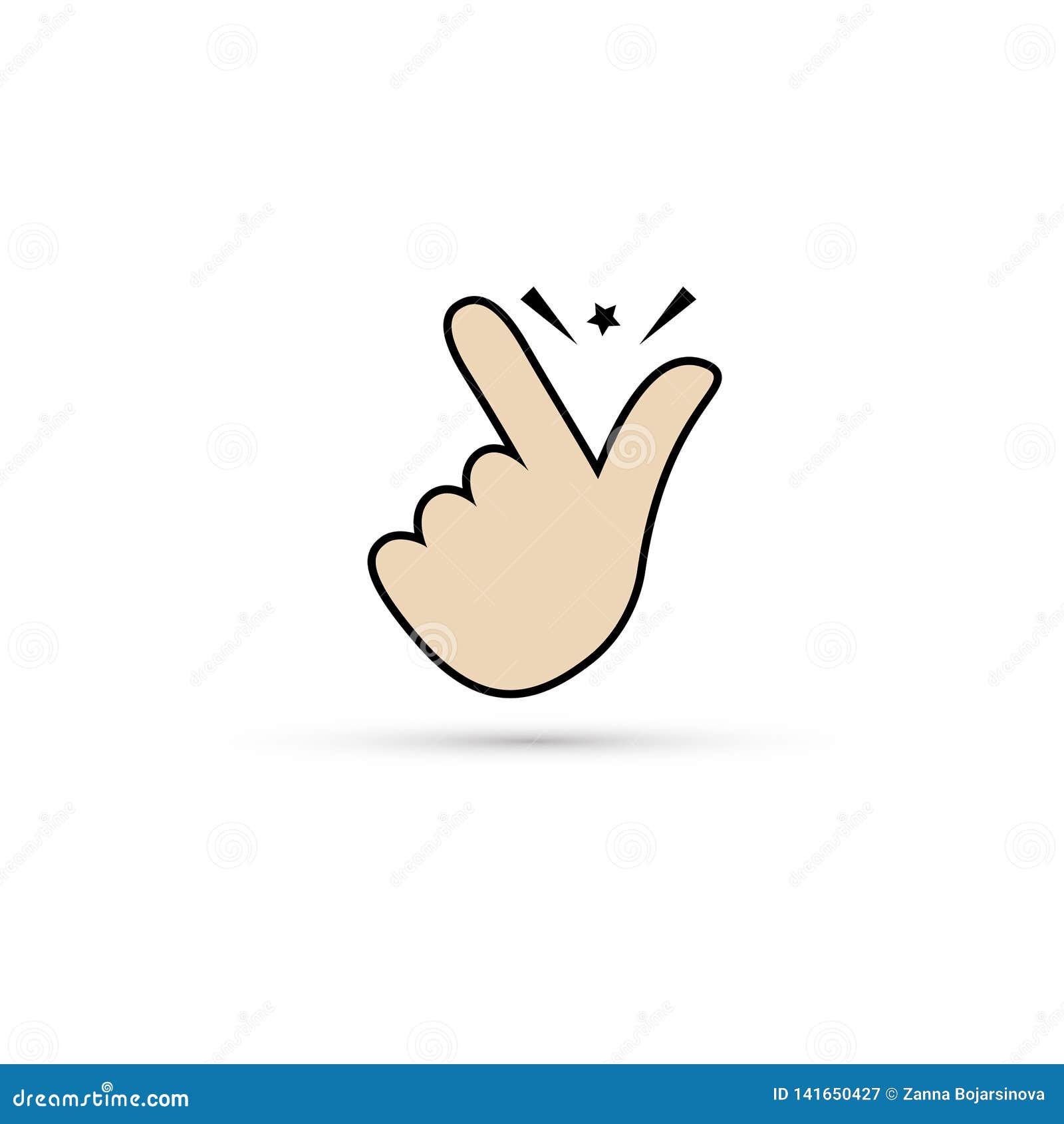 It is Easy - Hand Gesture with Shadow. Stock Vector - Illustration of ...