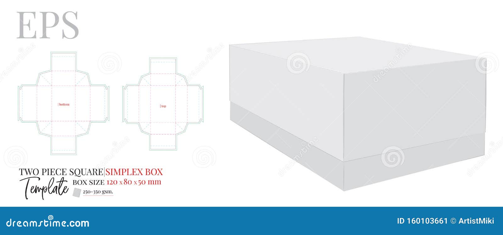 Simplex Box Template, Vector with Die Cut / Laser Cut Layers. Self Lock ...