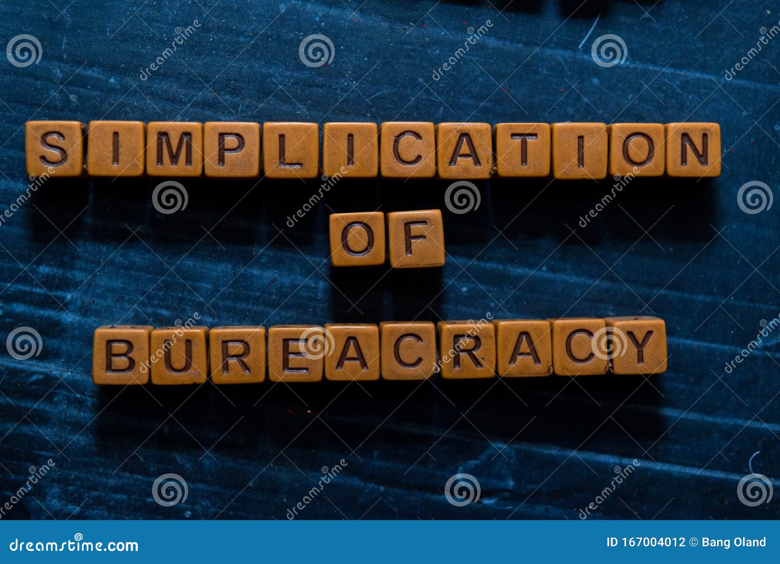 Simplication of Bureacracy on Wooden Cubes. on Table Background Stock ...