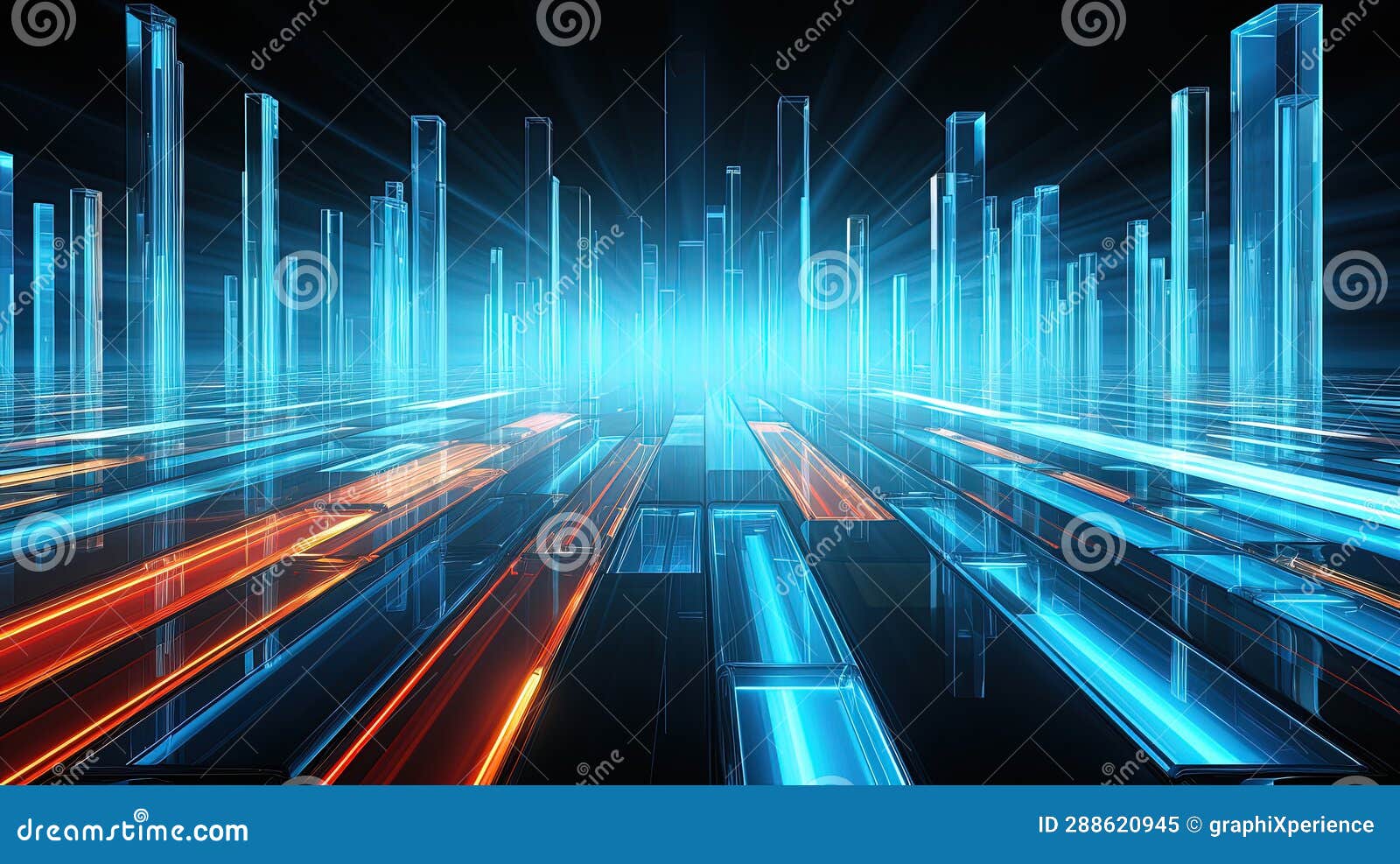Simplicity in Blue stock illustration. Illustration of futuristic ...