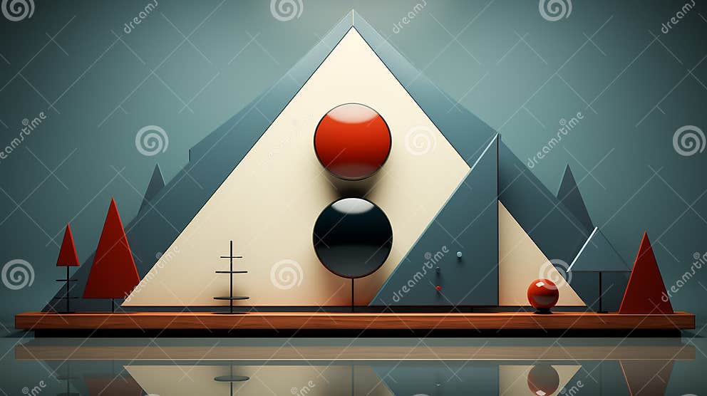 Simplicity and Elegance: Minimalist Geometry Abstract Art Stock ...