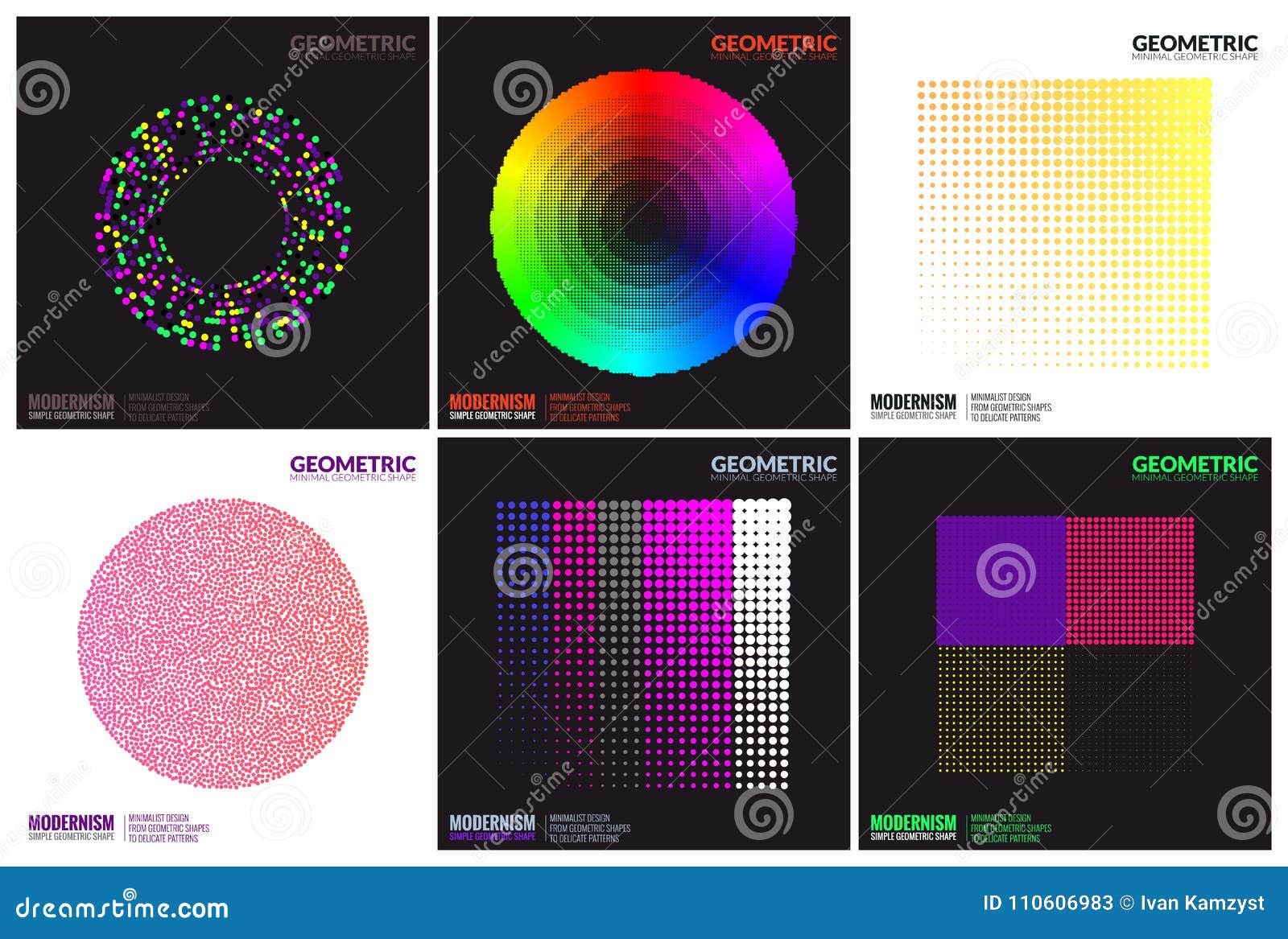 Simplicity Geometric Design Set Clean Lines and Forms Stock Vector ...