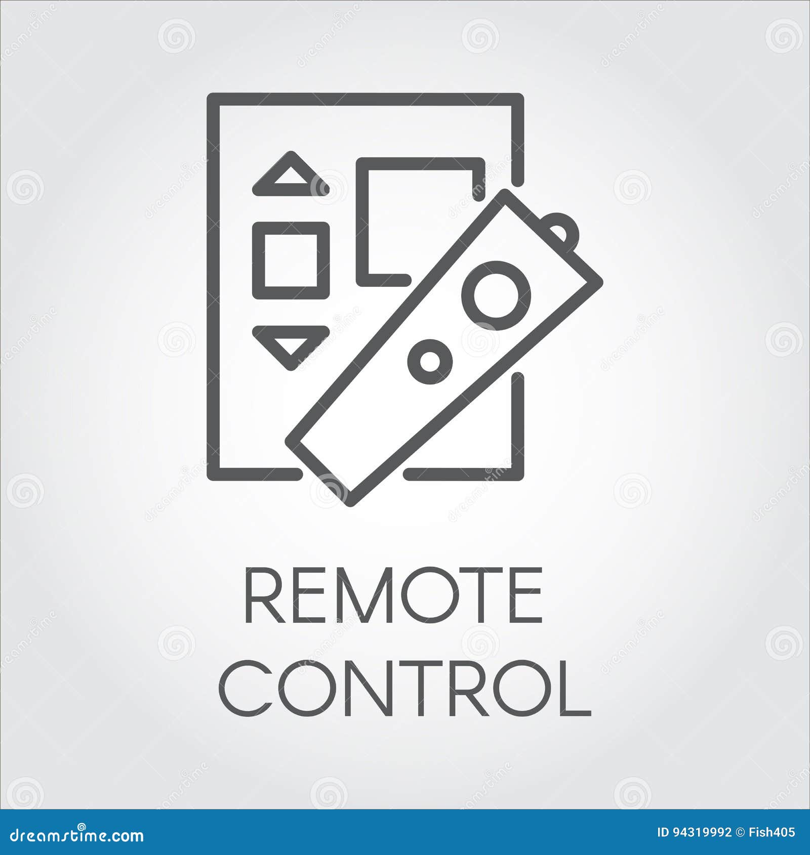 Simplicity Icon in Line Style of Remote Control. Black Logo for ...