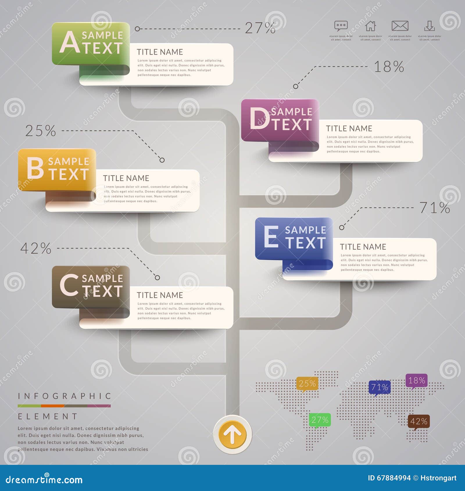 Simplicity Infographic Template Stock Vector - Illustration of layout ...