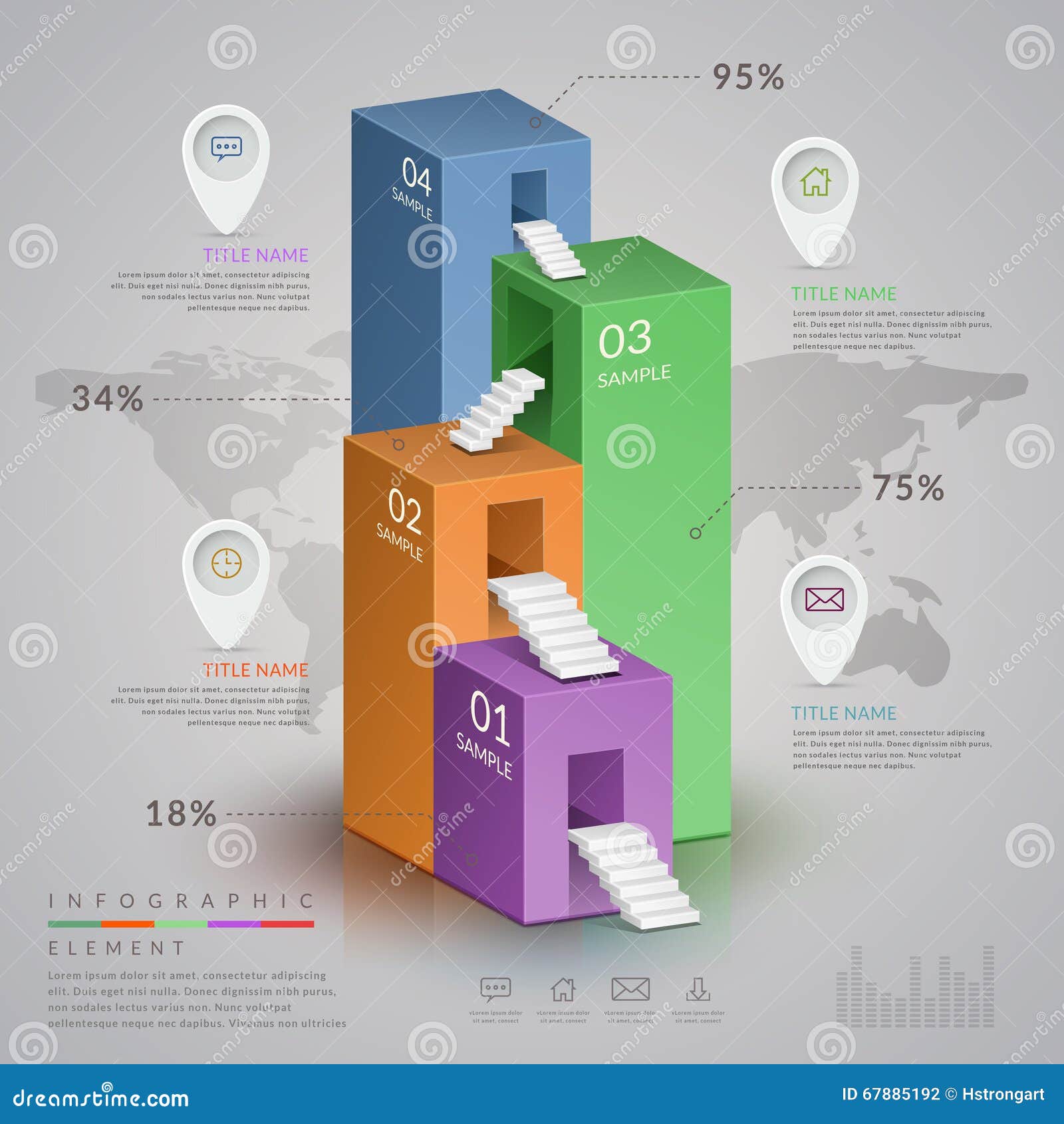 Simplicity Infographic Template Stock Vector - Illustration of ...