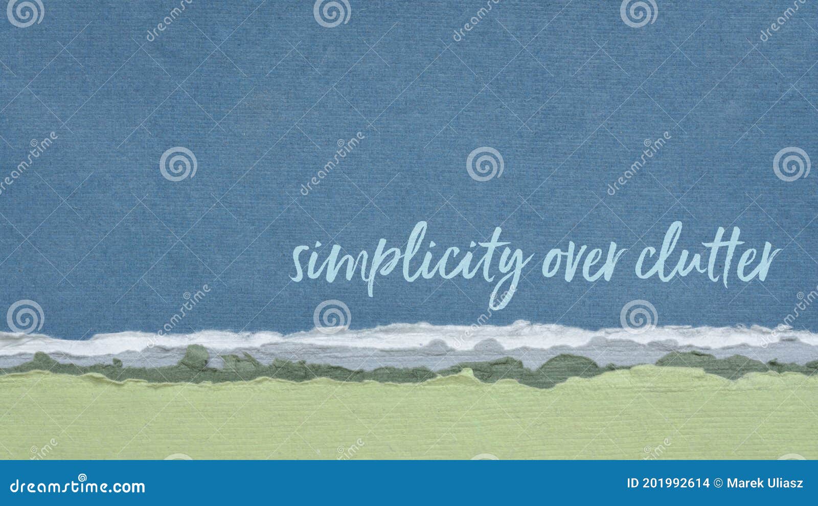 Simplicity Over Clutter Inspirational Concept Stock Illustration ...