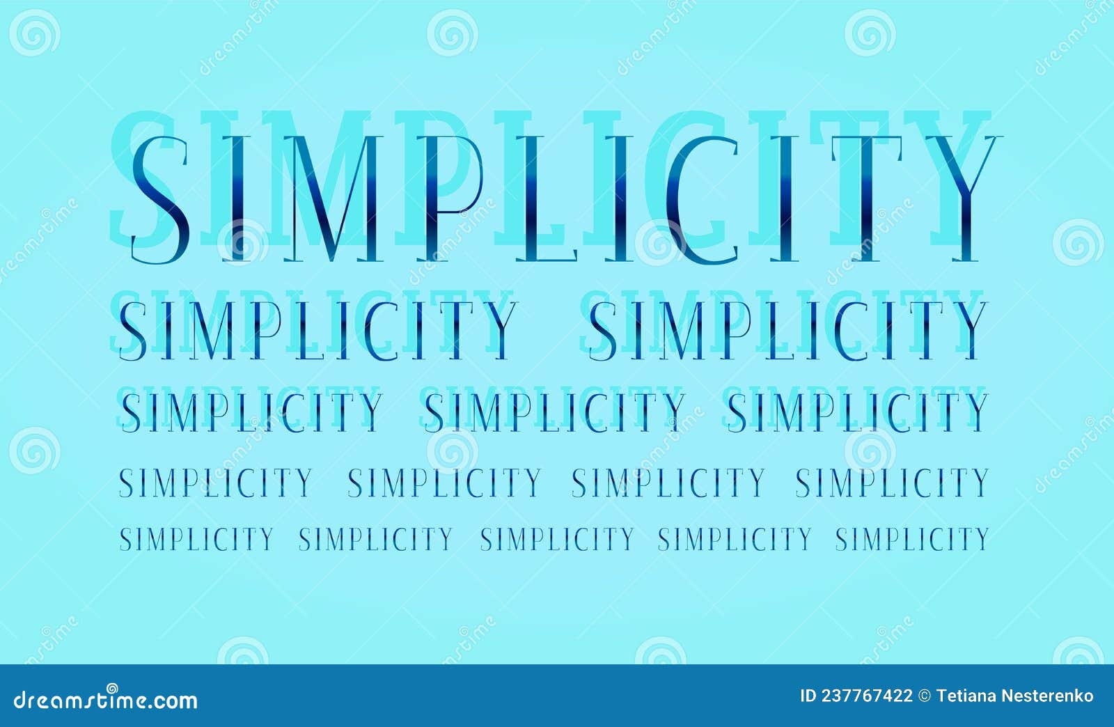 Simplicity Word Text. Black Color. Hand Drawn Vector Illustration ...