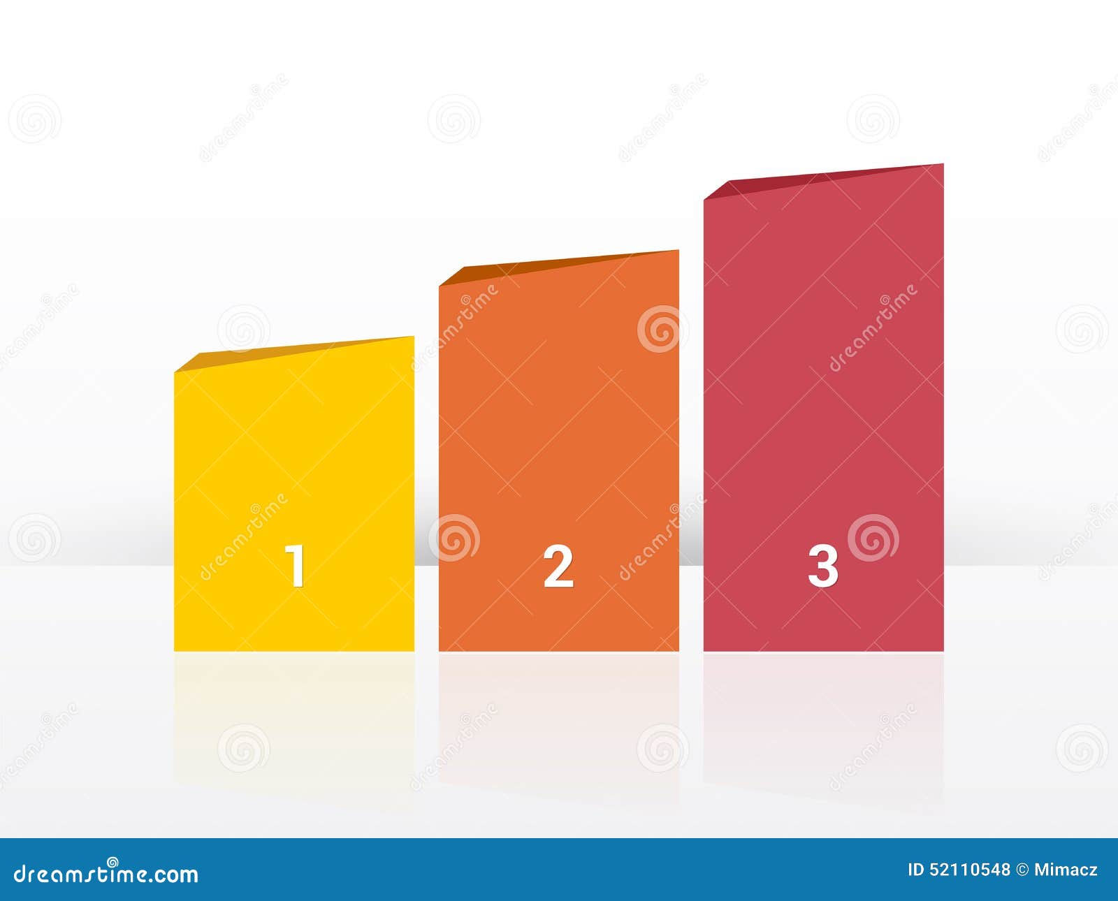Simplier Three-column Chart Stock Illustration - Illustration of colors ...