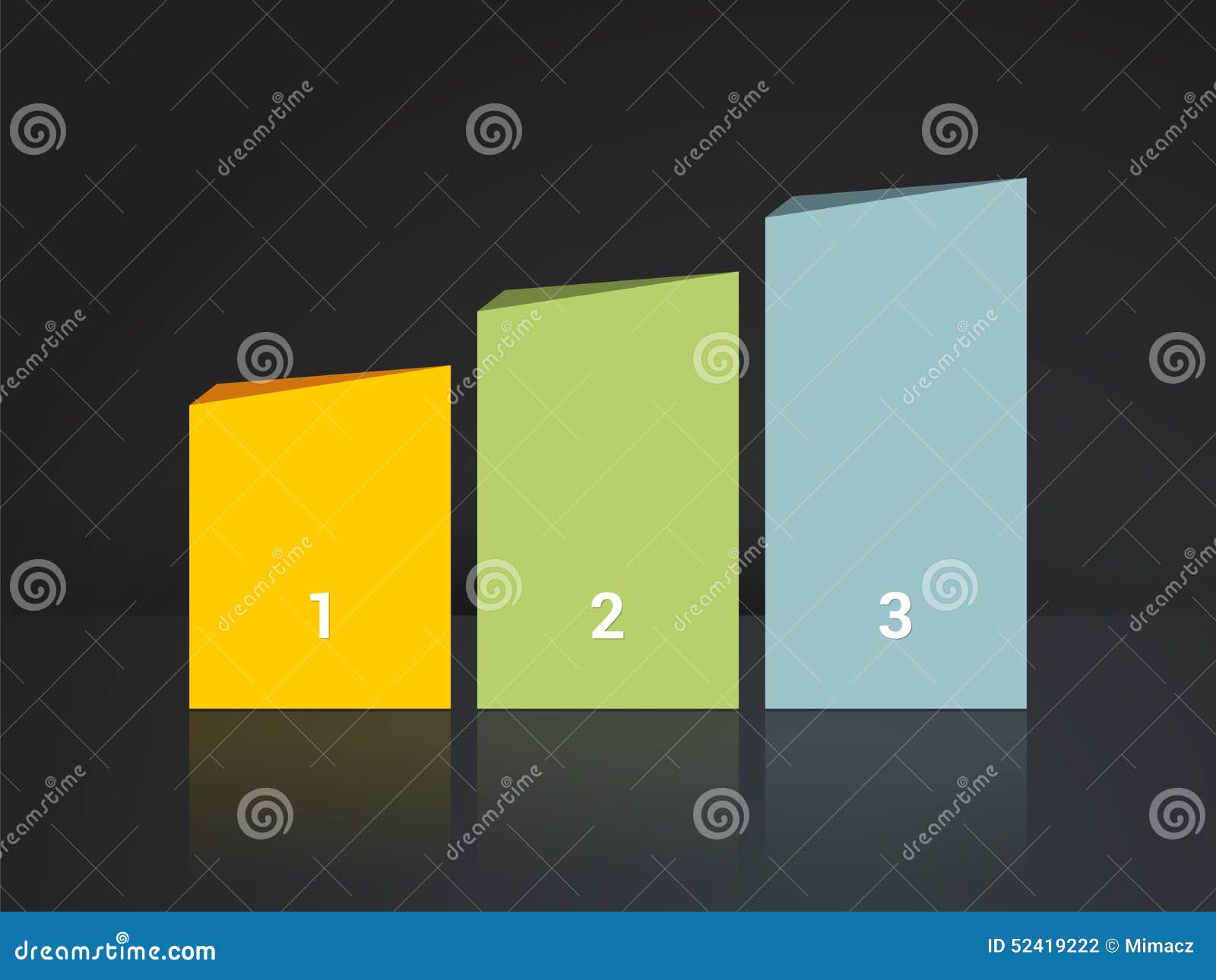 Three-Column Chart For Comparison And Data Categorization Stock Photo ...