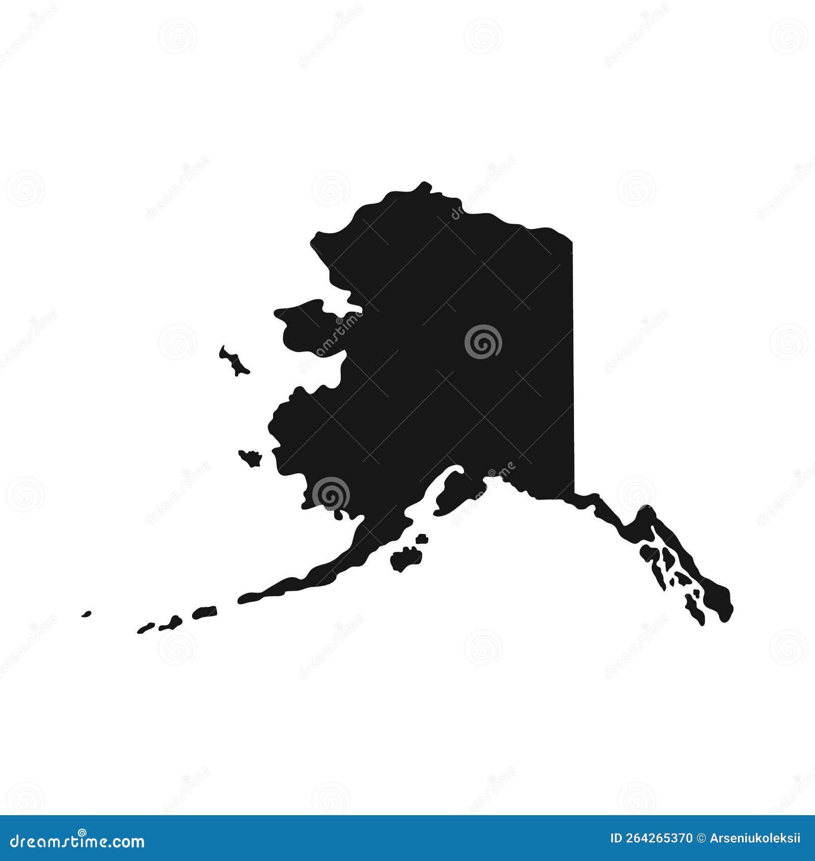 Simplified Black Silhouette of Alaska State Border Stock Vector ... Simplified Black Silhouette of Alaska State Border Stock Vector ...