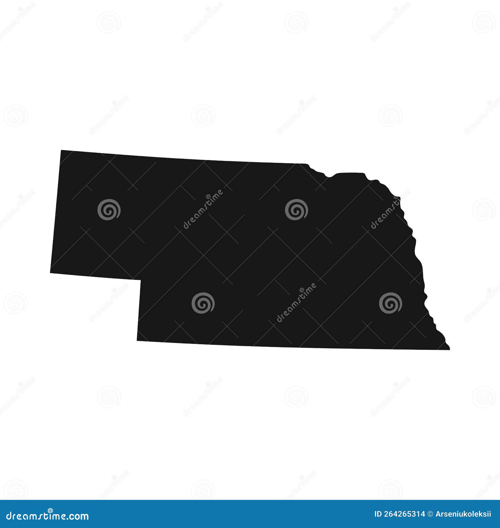 Simplified Black Silhouette of Nebraska State Border Stock Vector ... Simplified Black Silhouette of Nebraska State Border Stock Vector ...