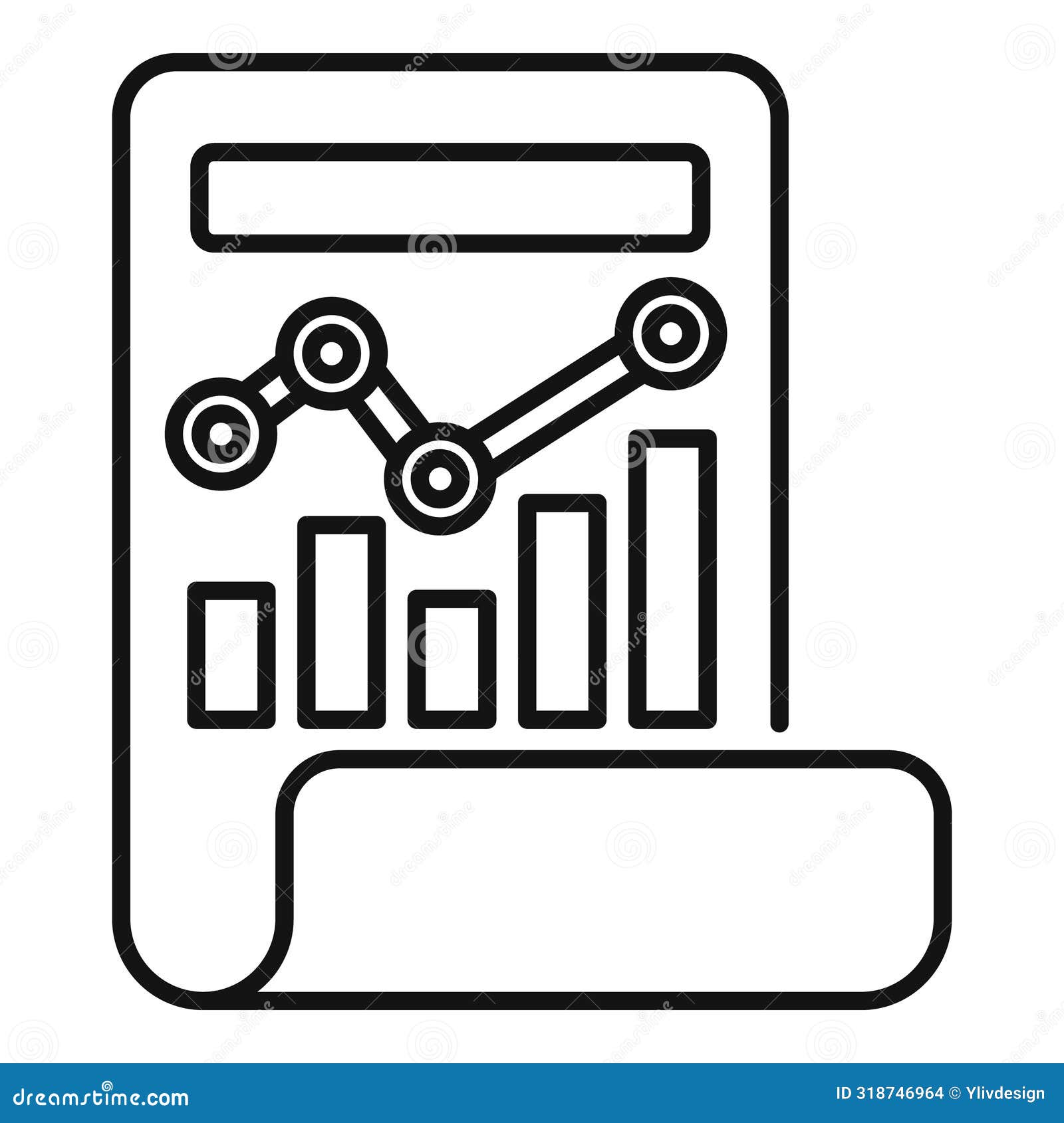 Line Graph Report Icon Illustration Stock Illustration - Illustration ...