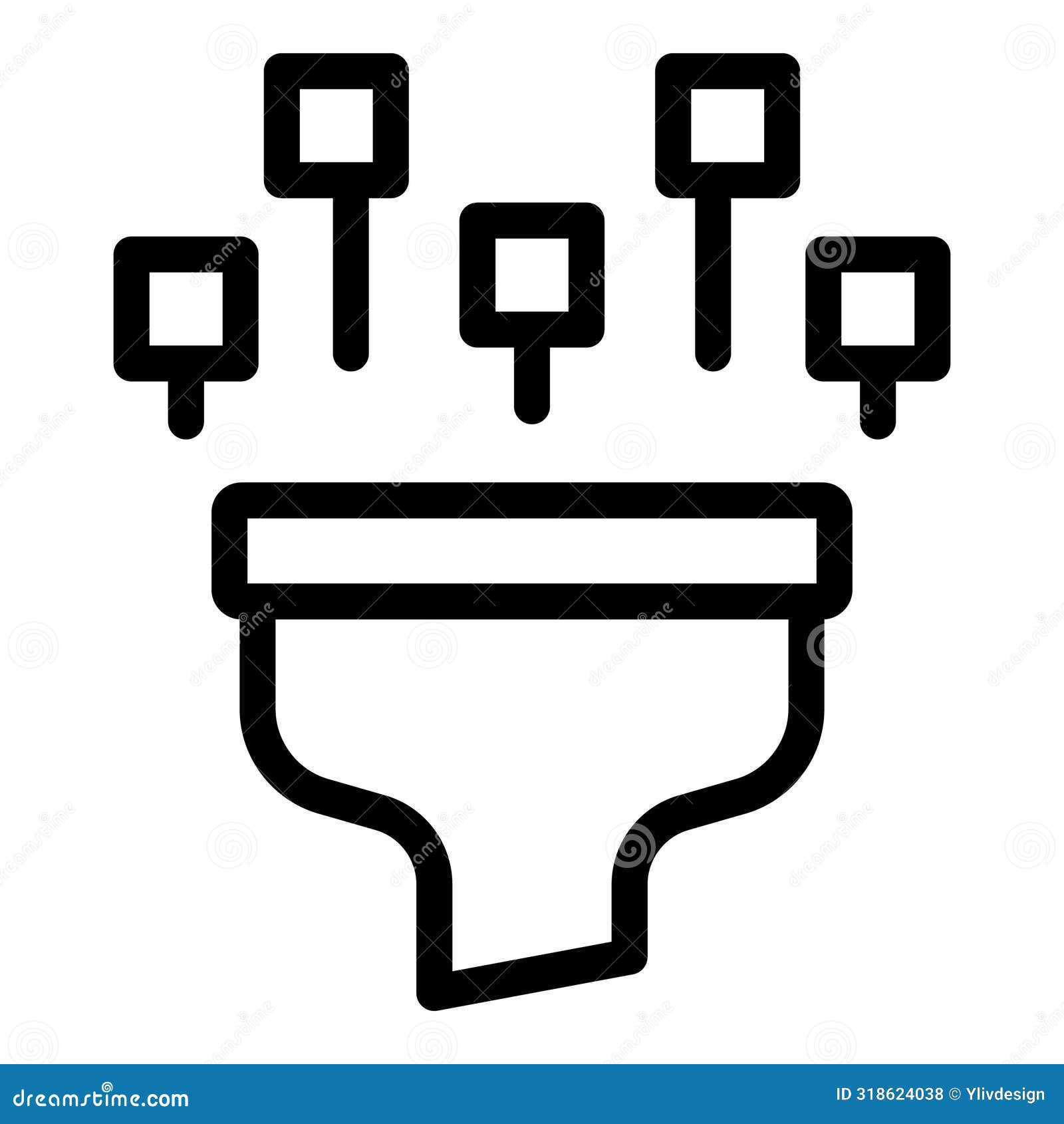 Network Cable Plug Icon Vector Illustration Stock Vector - Illustration ...