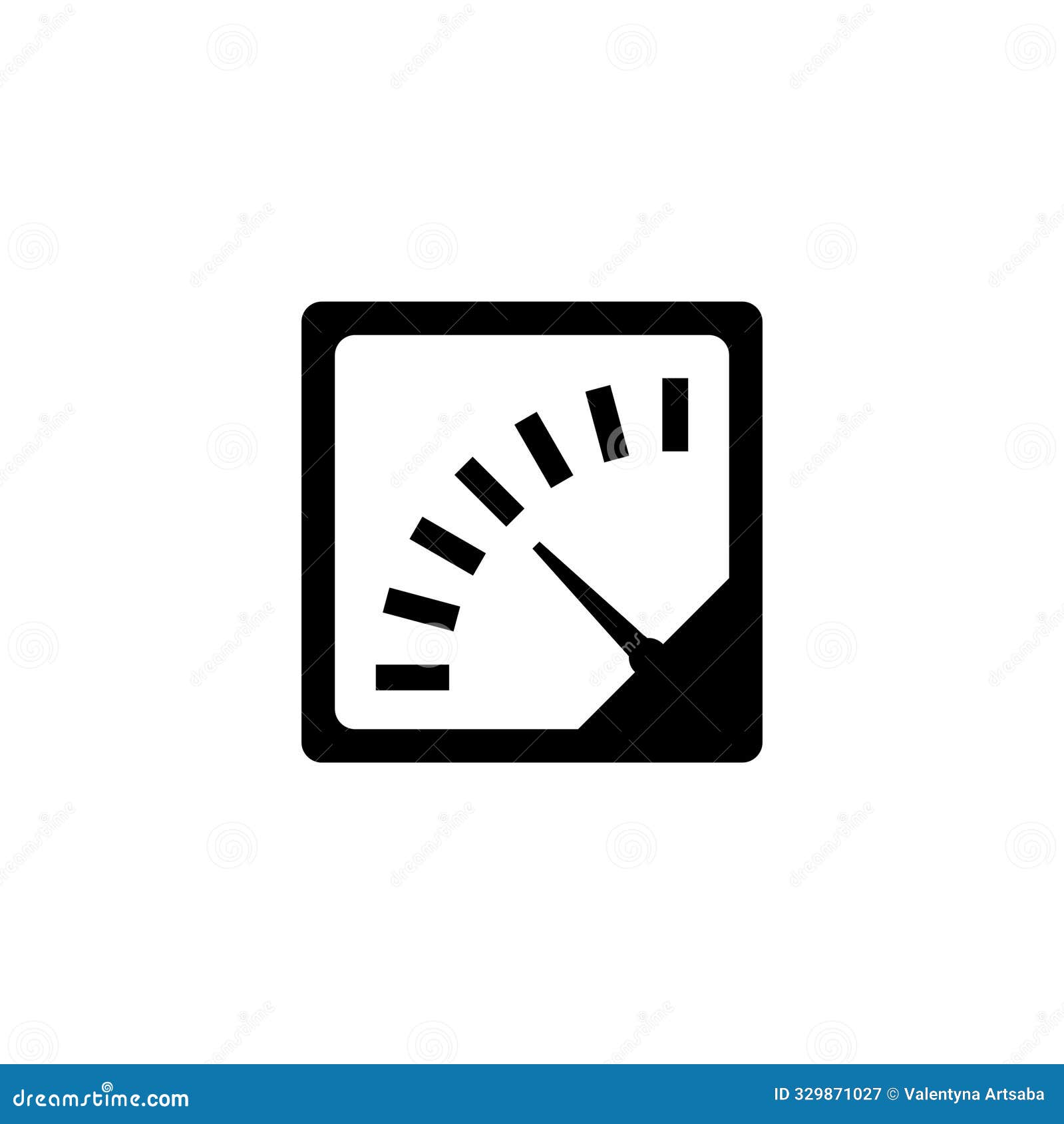 Simplified Black and White Voltage Sensor Icon Stock Illustration ...
