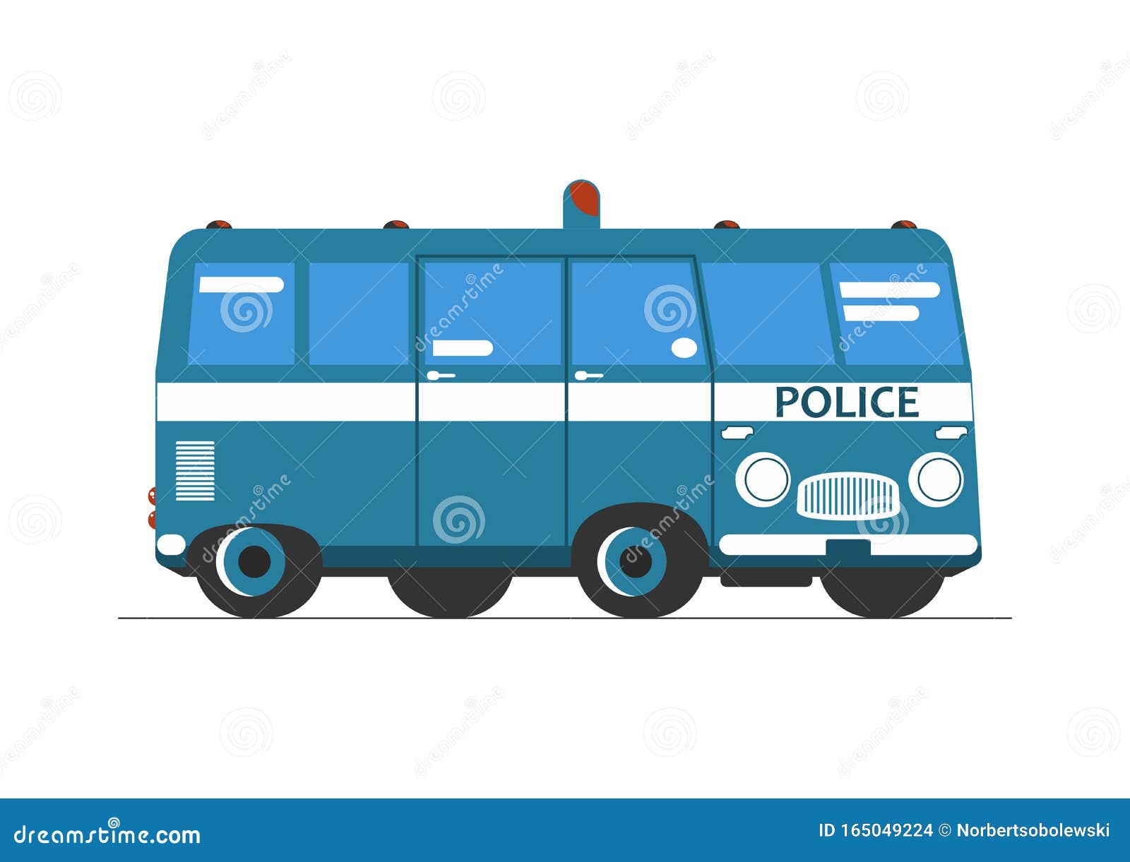 Simplified Cartoon Police Car. | CartoonDealer.com #165049217