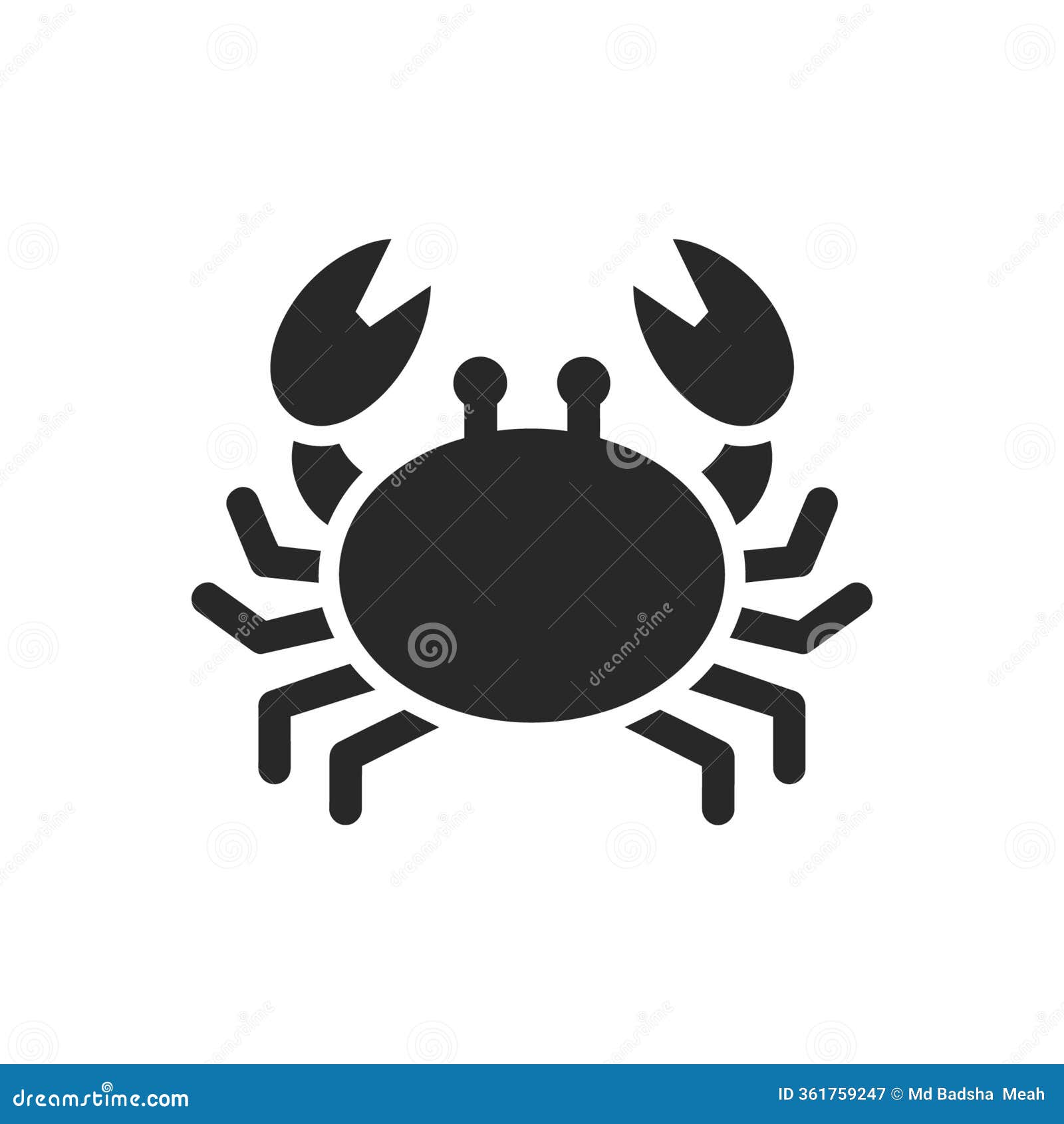 Crab Icon Line Continuous Drawing Vector. One Line Arthropod Crab Icon ...