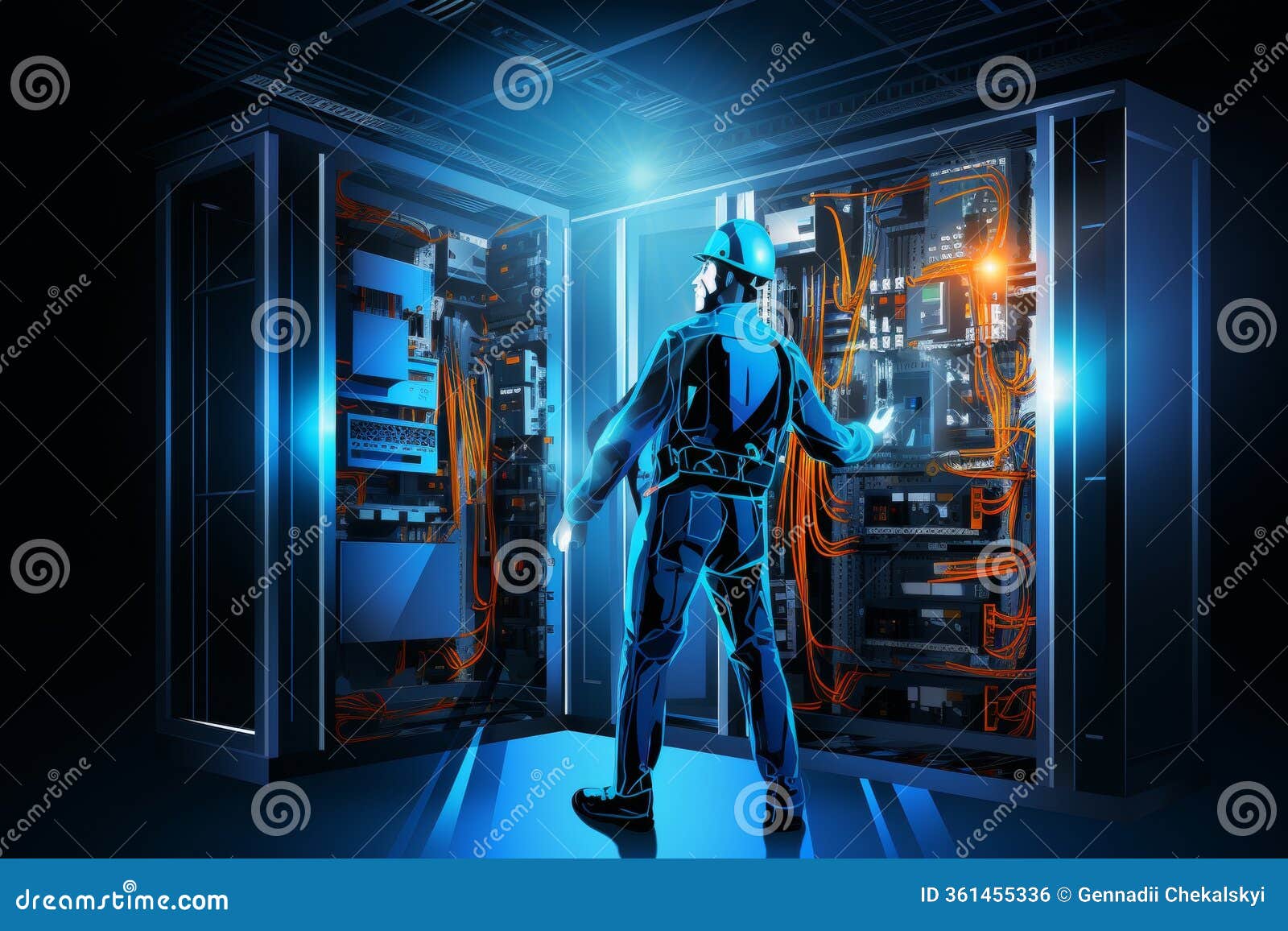 Simplified Electrical Distribution Diagram Featuring Main, Transformer ...