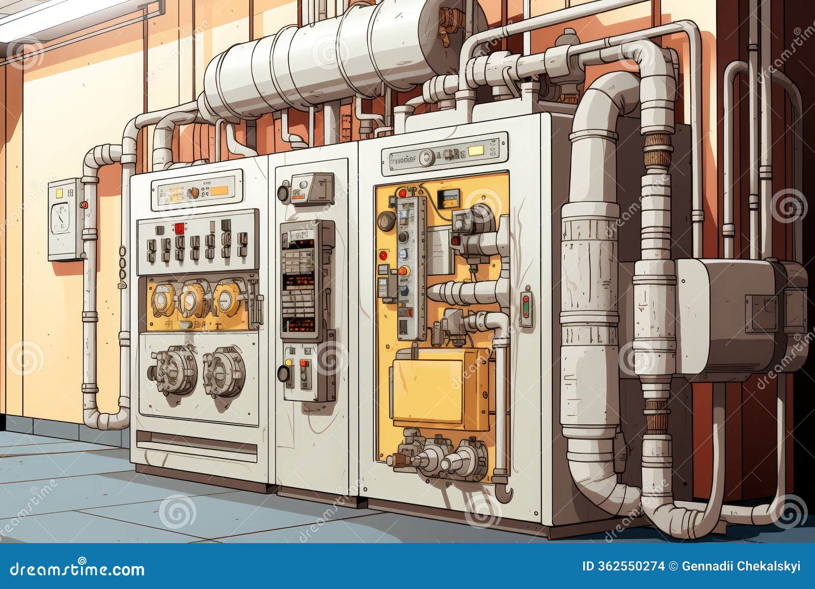 Simplified Electrical Distribution Diagram Featuring Main, Transformer ...