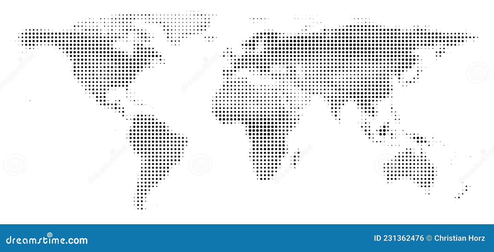 Simplified Half-tone Topographic World Map Stock Vector - Illustration ...