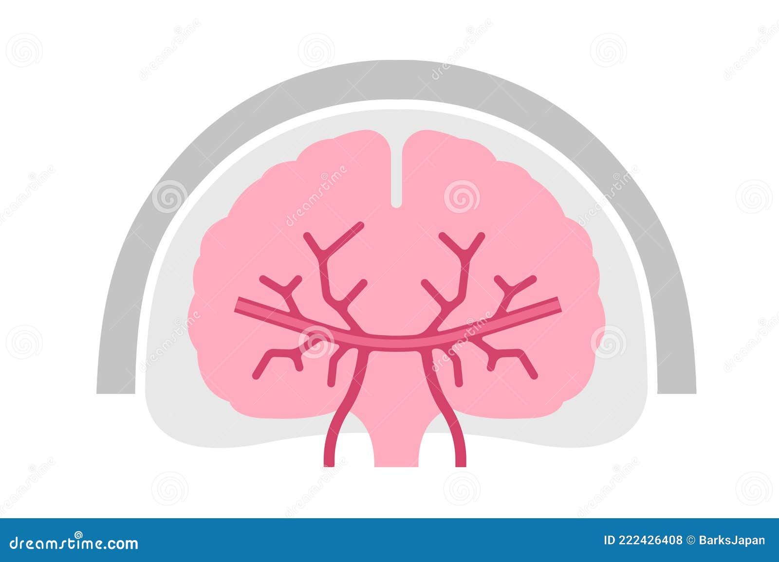 Simplified Human Brain Vector Illustration Stock Vector - Illustration ...