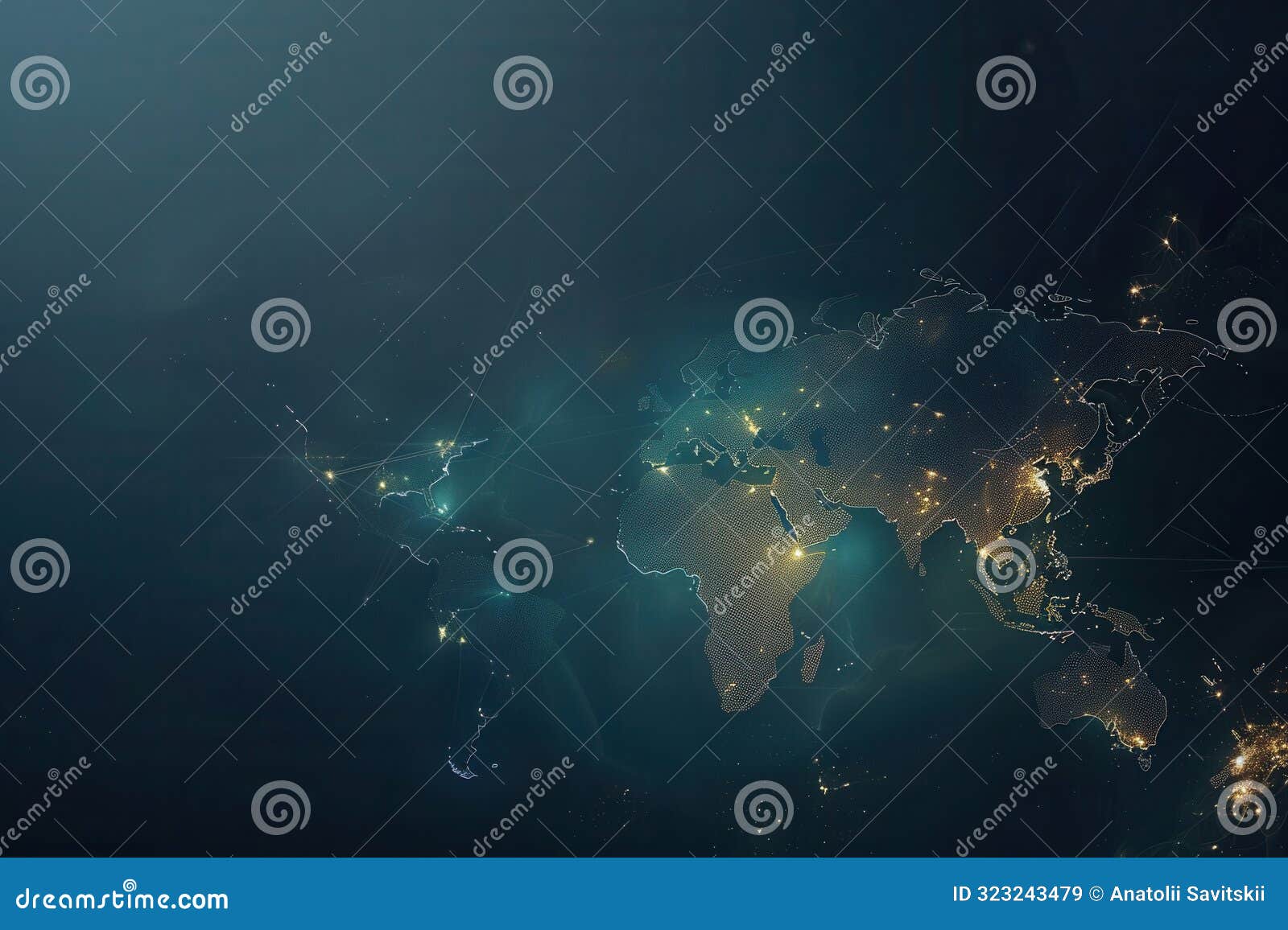 A Simplified Illustration of the World Map with Continents Outlined in ...