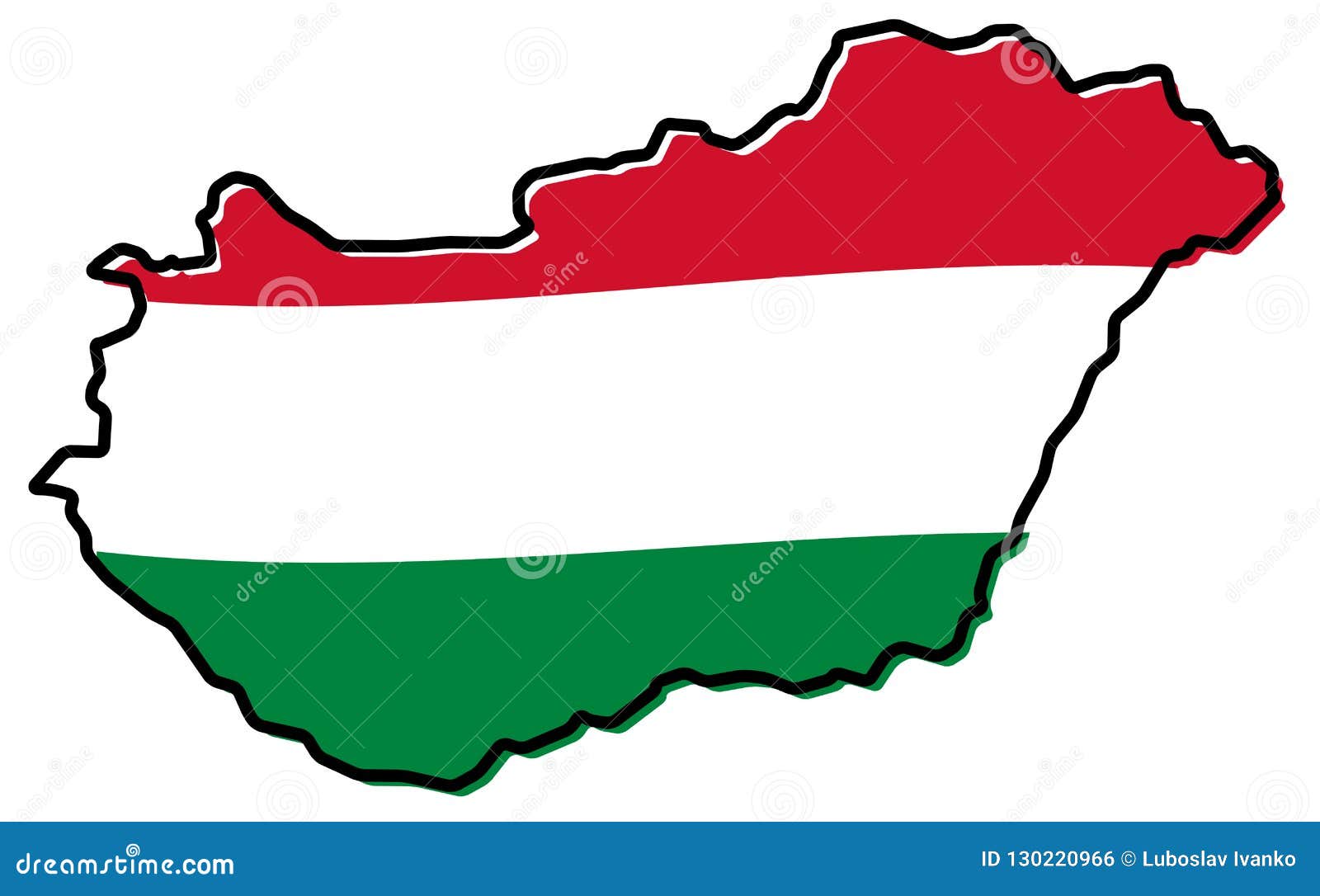 Hungary - Outline Map Cartoon Vector | CartoonDealer.com #108547505