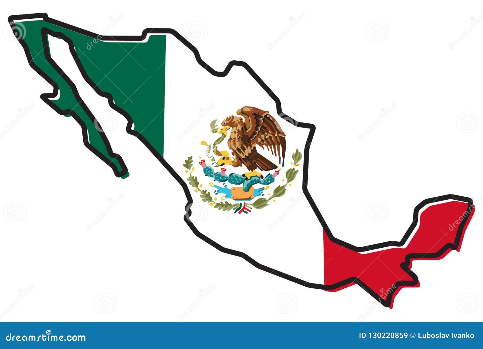 Mexico - Outline Map Vector Illustration | CartoonDealer.com #125447896