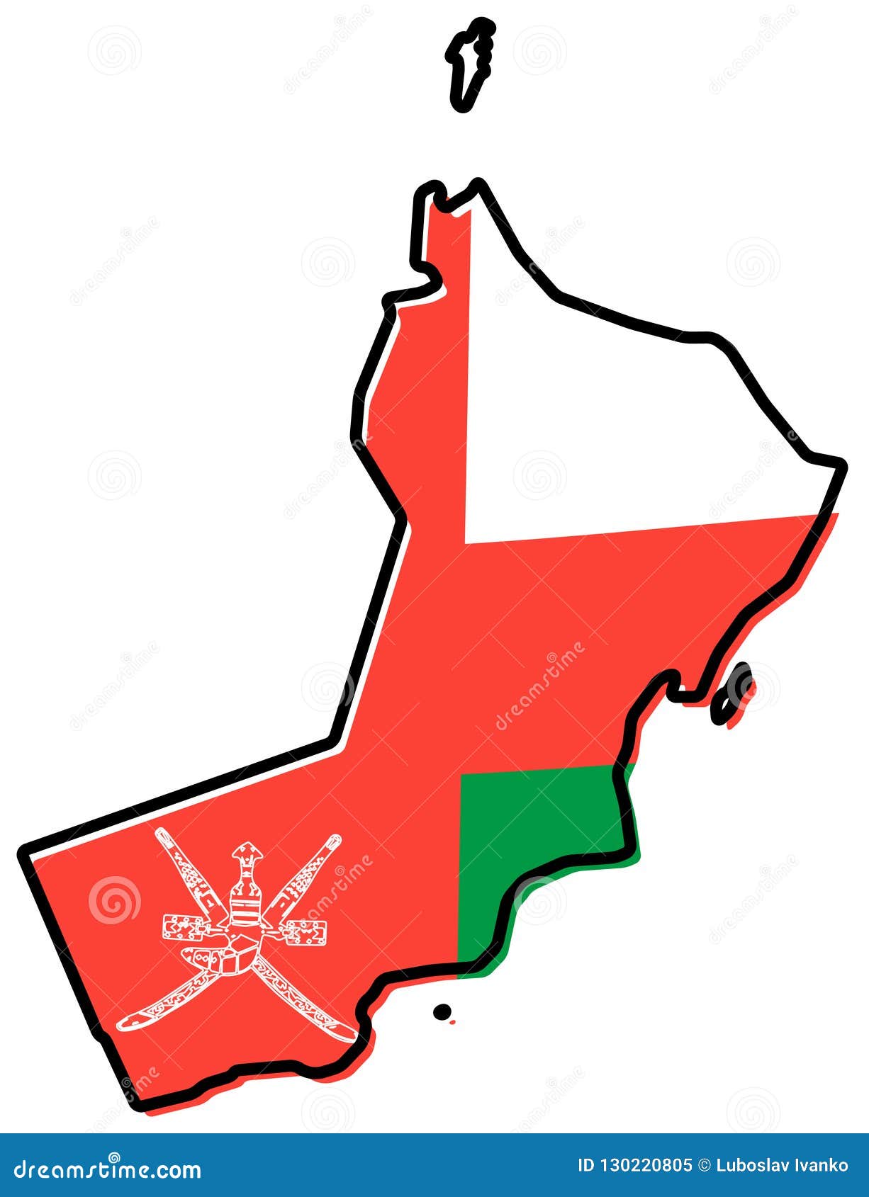 Oman - Outline Map Cartoon Vector | CartoonDealer.com #109200745