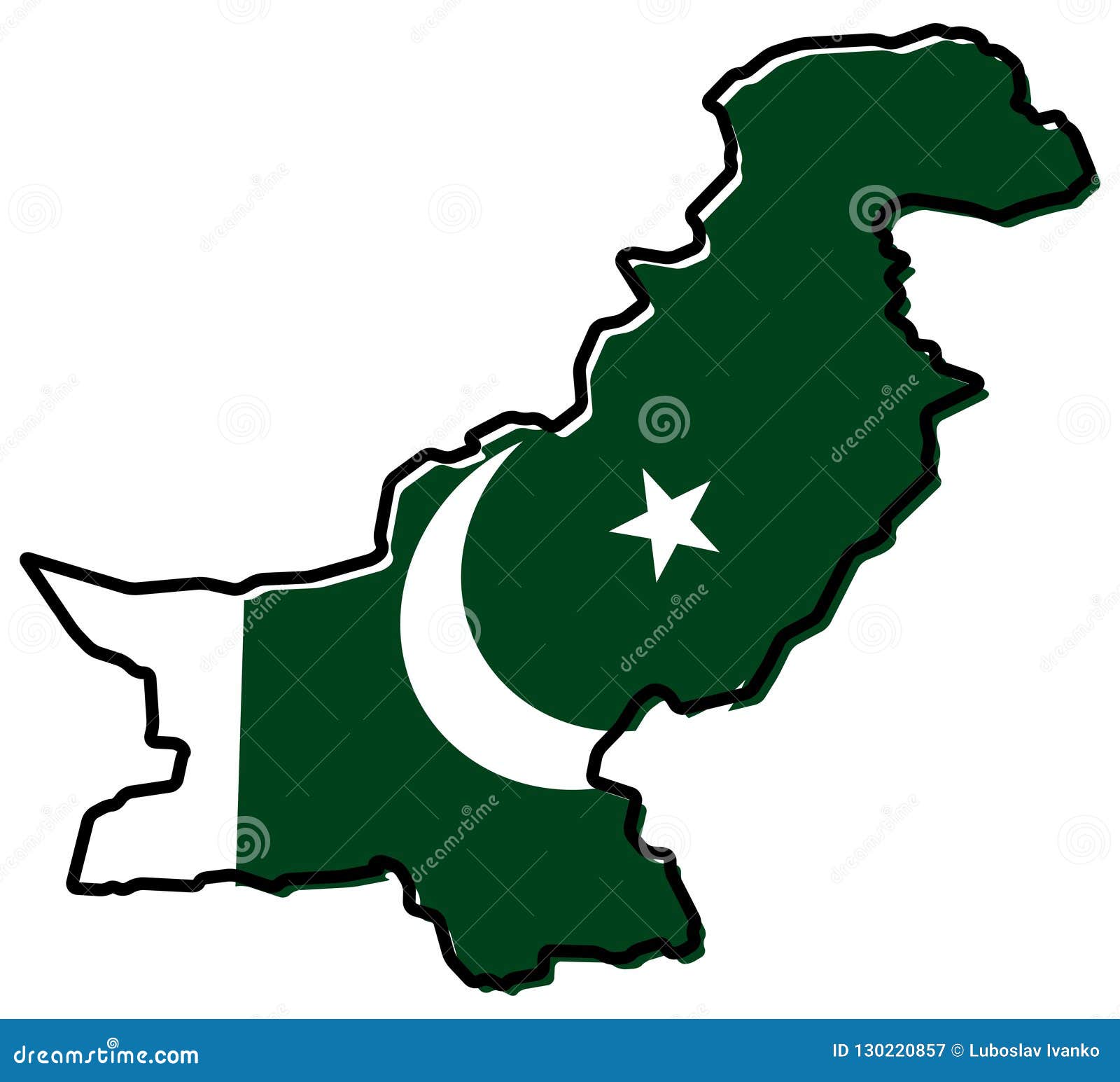 Pakistan - Outline Map Vector Illustration | CartoonDealer.com #127629850