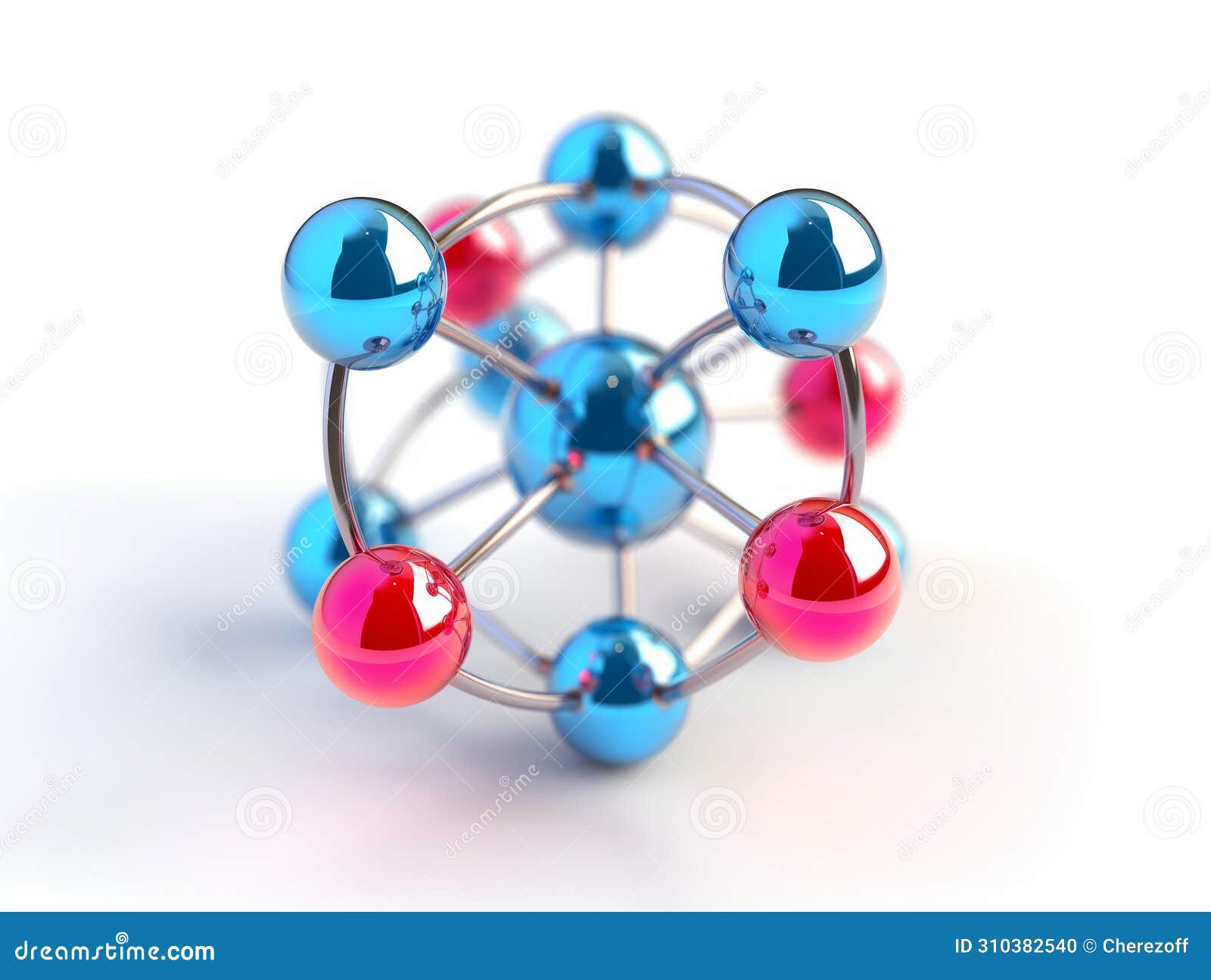 Abstract Molecular Structure on White Background Stock Photo - Image of ...