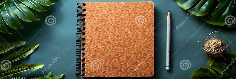 Simplified Office Desk with Notebook and Canvas for Designers Stock ...