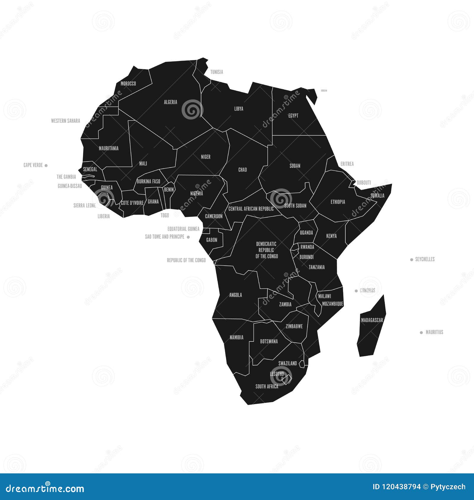 Simplified Schematic Map Of Asia. Vector Political Map In High Contrast ... Simplified Schematic Map Of Asia. Vector Political Map In High Contrast ...