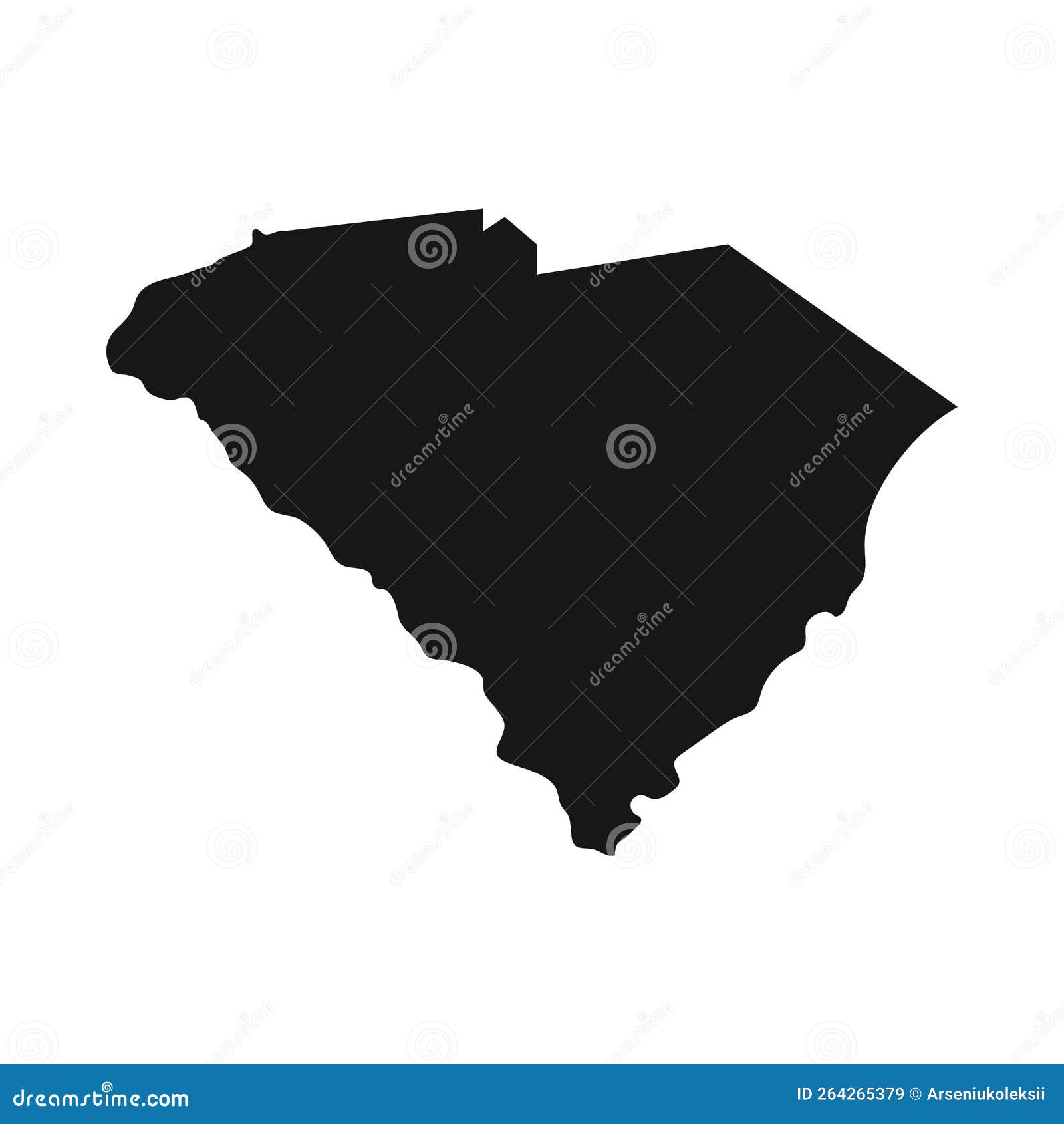 Simplified Silhouette of South Carolina State Border Stock Vector ... Simplified Silhouette of South Carolina State Border Stock Vector ...