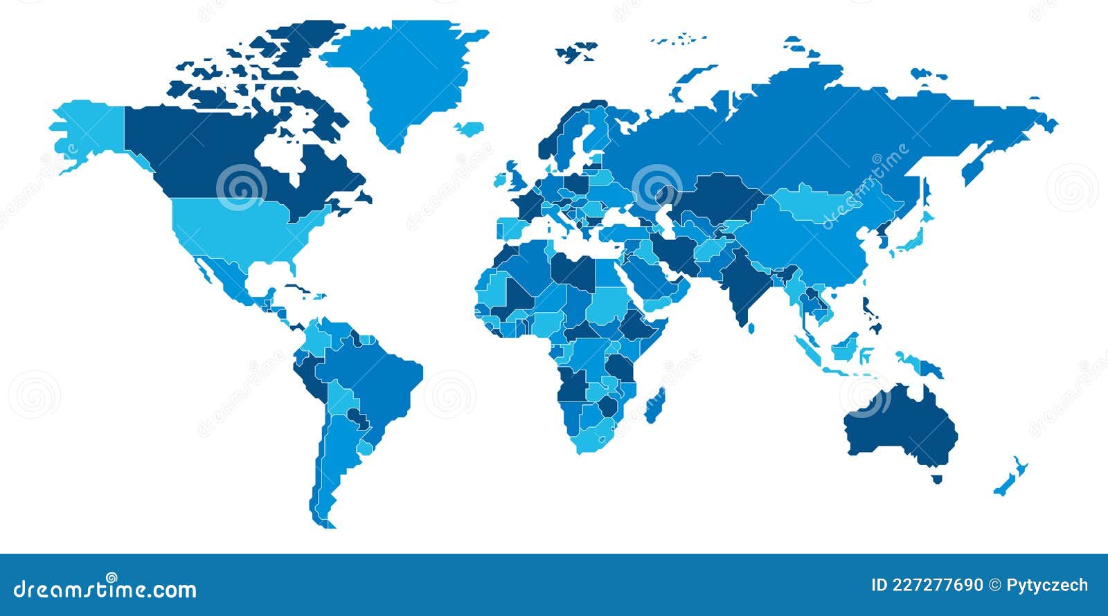 Simplified Smooth Border World Map Stock Vector - Illustration of ...