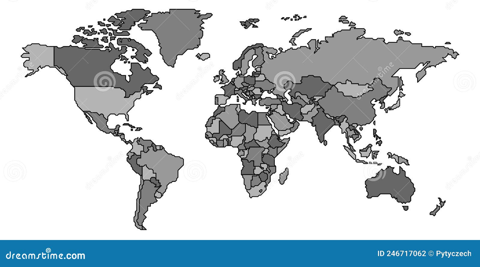 Simplified Smooth Border World Map Stock Vector - Illustration of ... Simplified Smooth Border World Map Stock Vector - Illustration of ...