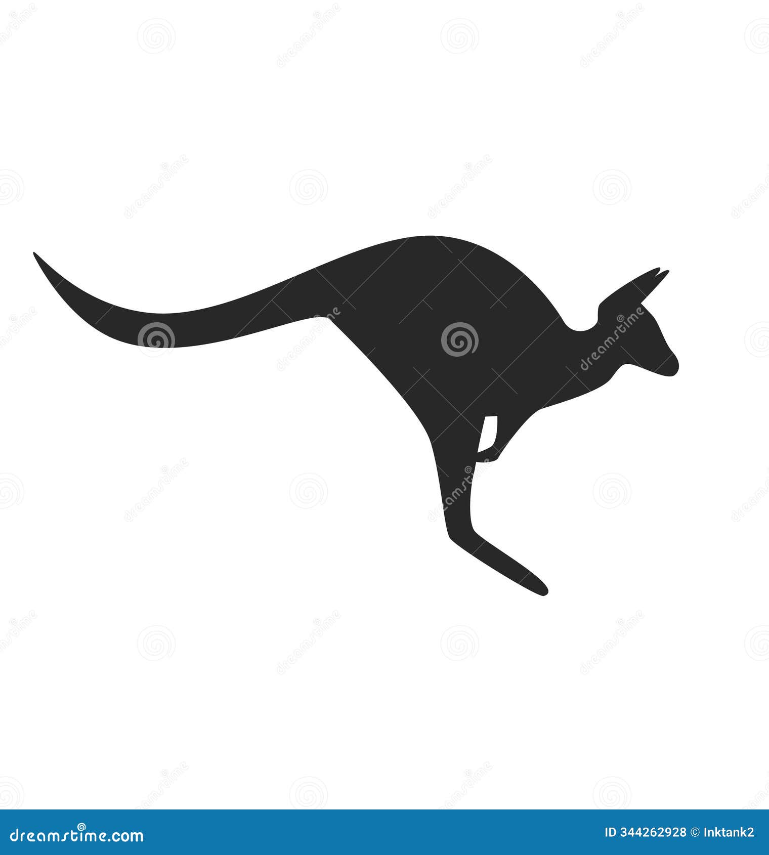 Stylized Kangaroo Silhouette Vector Art | CartoonDealer.com #330482446