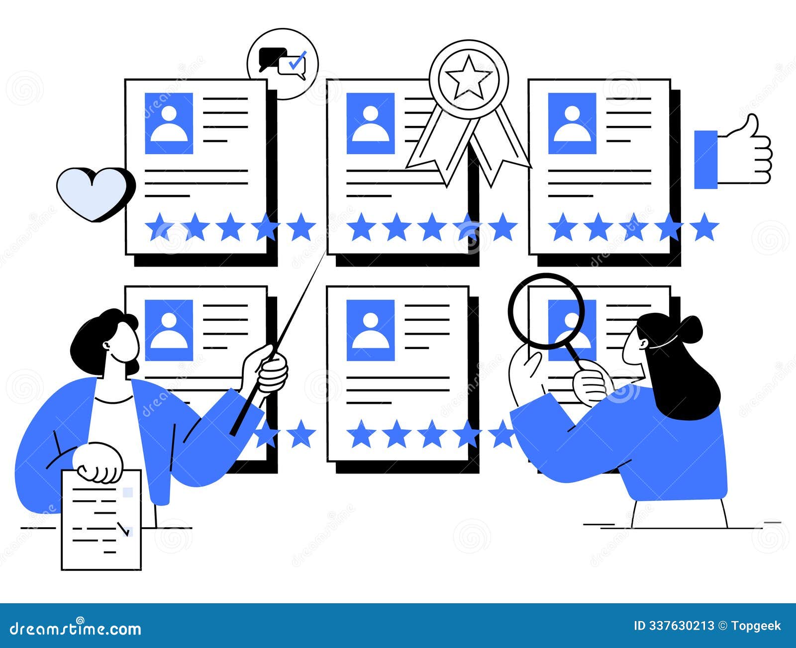 Simplified Visual of Job Application Review Process with Profile ...