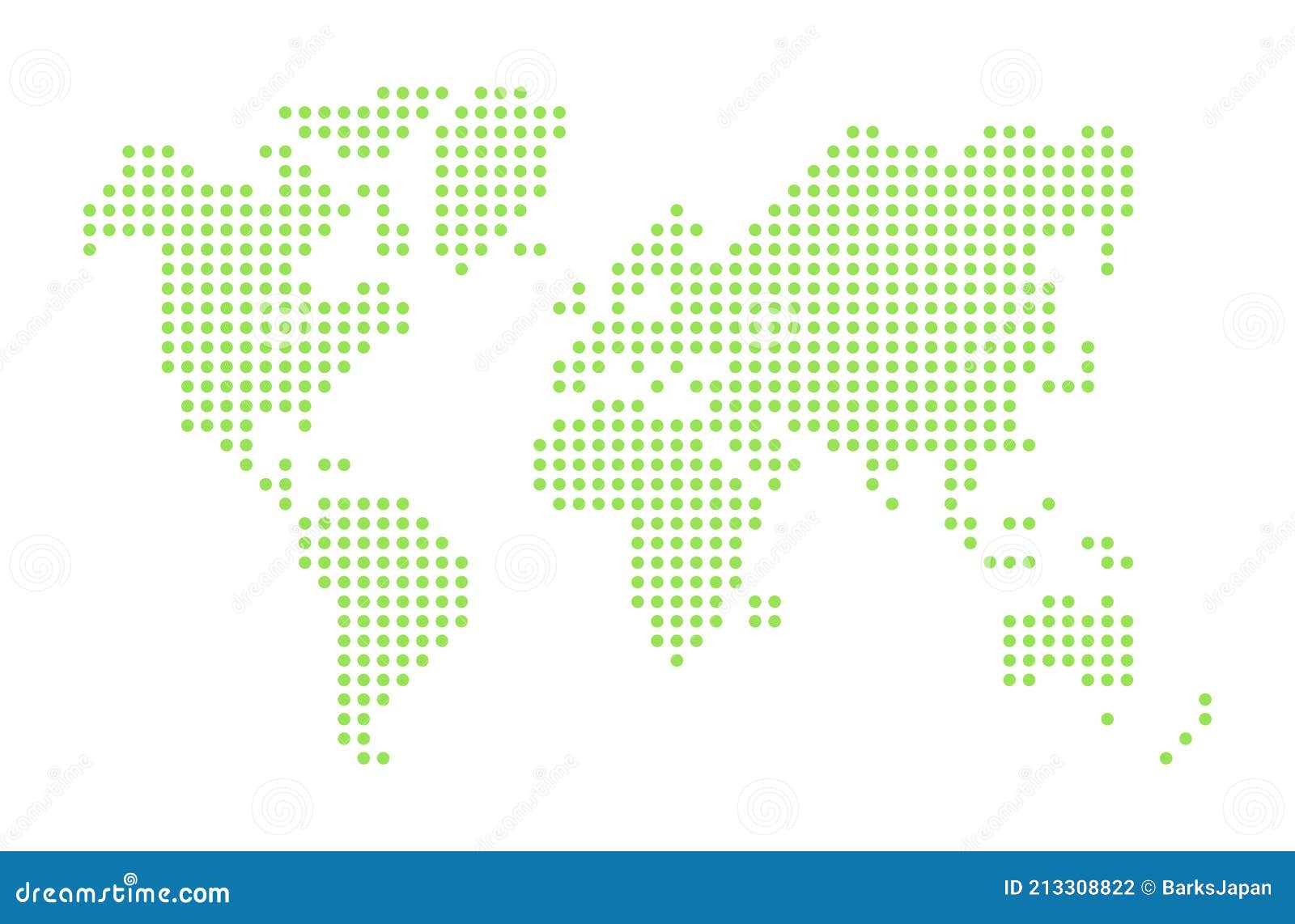 Simplified World Map Drawn with Round Dots. Vector Illustration Stock ...