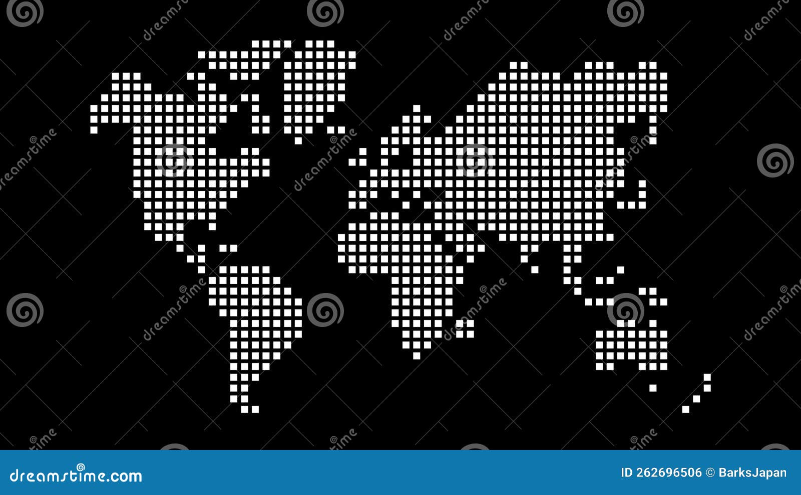 Simplified World Map Drawn with Square Dots. 4K Pop Up Animation Stock ...