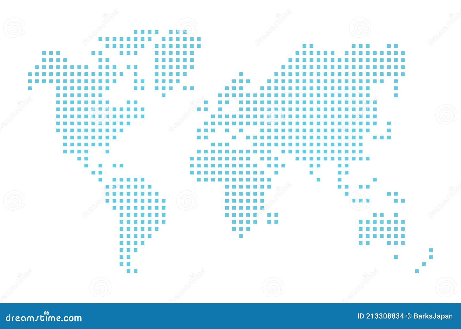 Simplified World Map Drawn with Square Dots . Vector Illustration Stock ...