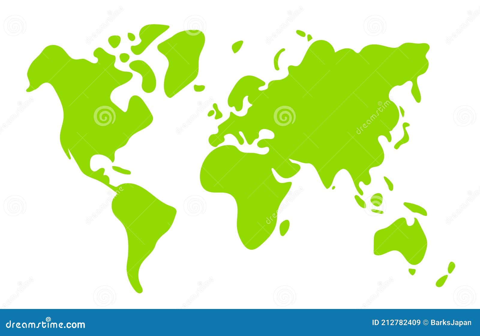 Simplified World Map Vector Illustration Stock Vector - Illustration of ...