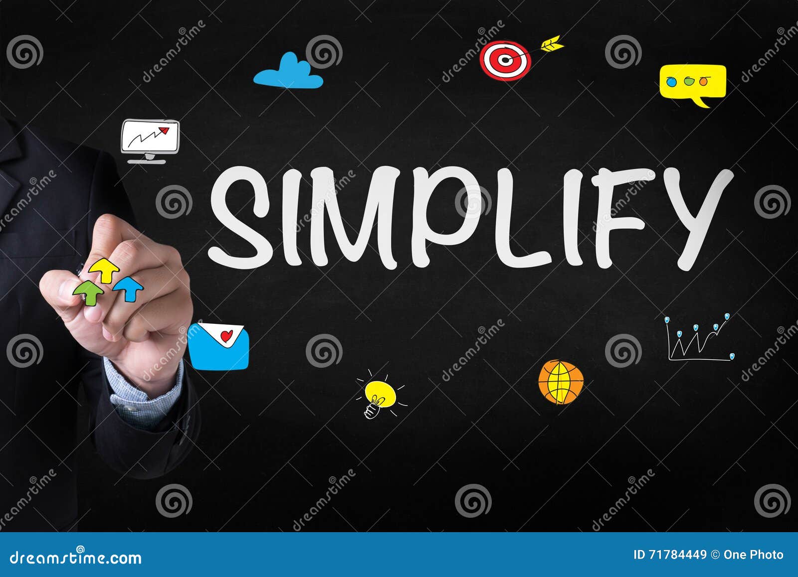 SIMPLIFY stock image. Image of business, principle, management - 71784449