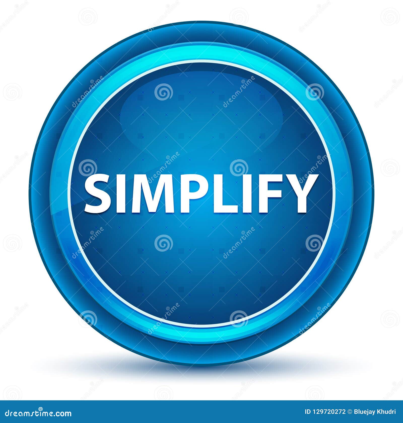 Simplify Eyeball Blue Round Button Stock Illustration - Illustration of ...