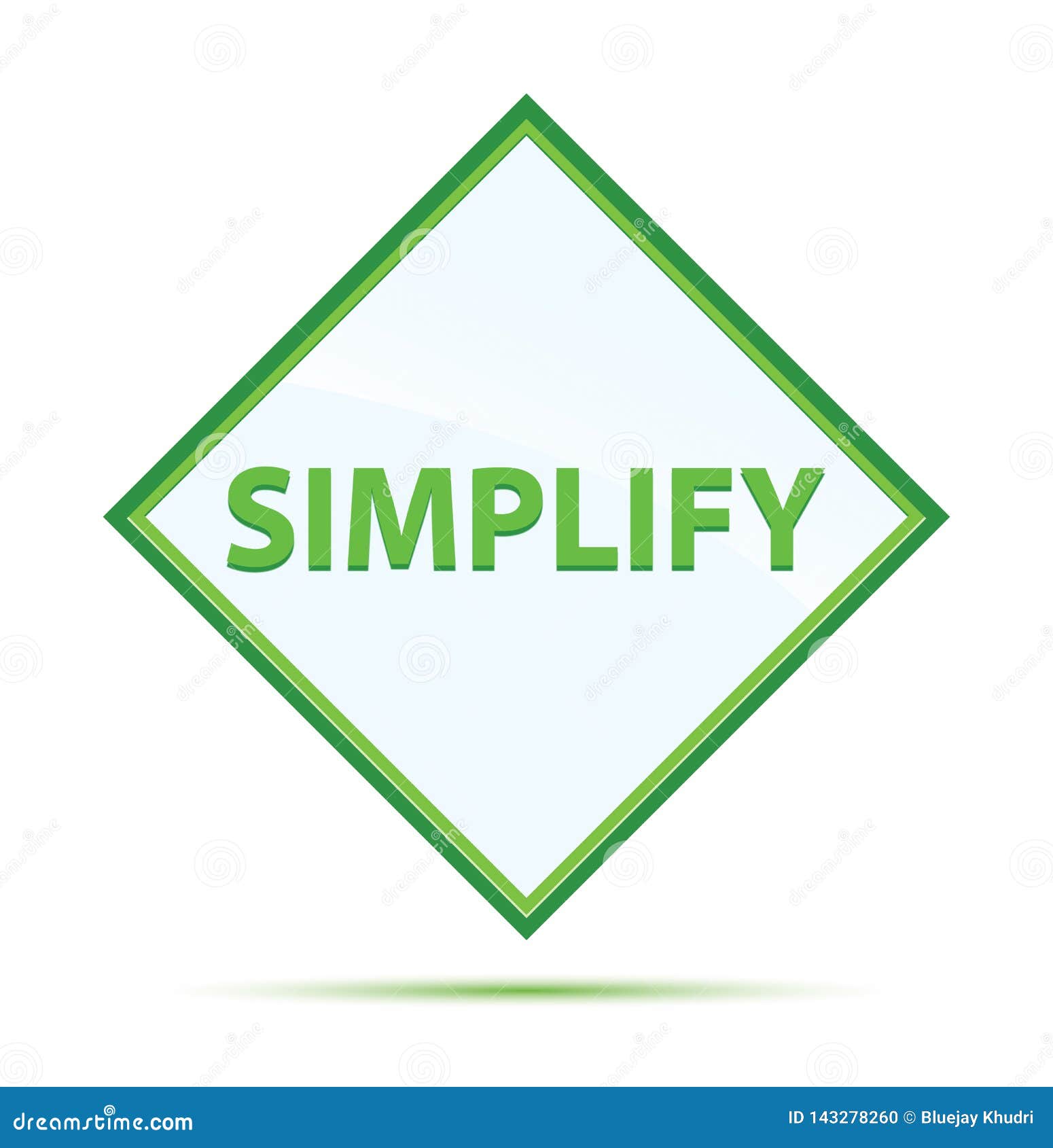 Simplify Modern Abstract Green Diamond Button Stock Illustration ...